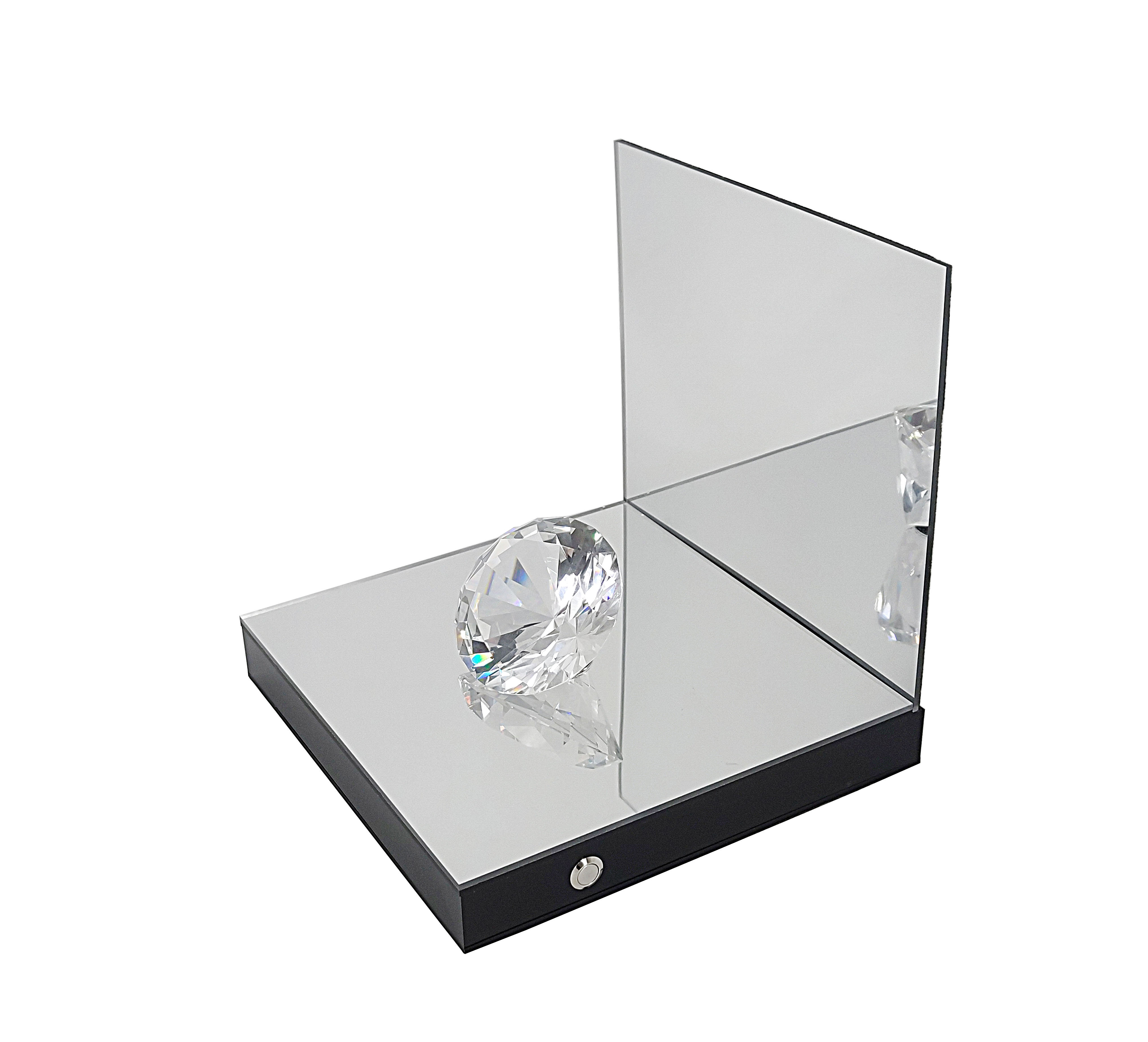 FixtureDisplays Large 3 1/4" (8cm) Polished Faceted Glass Diamond on ...