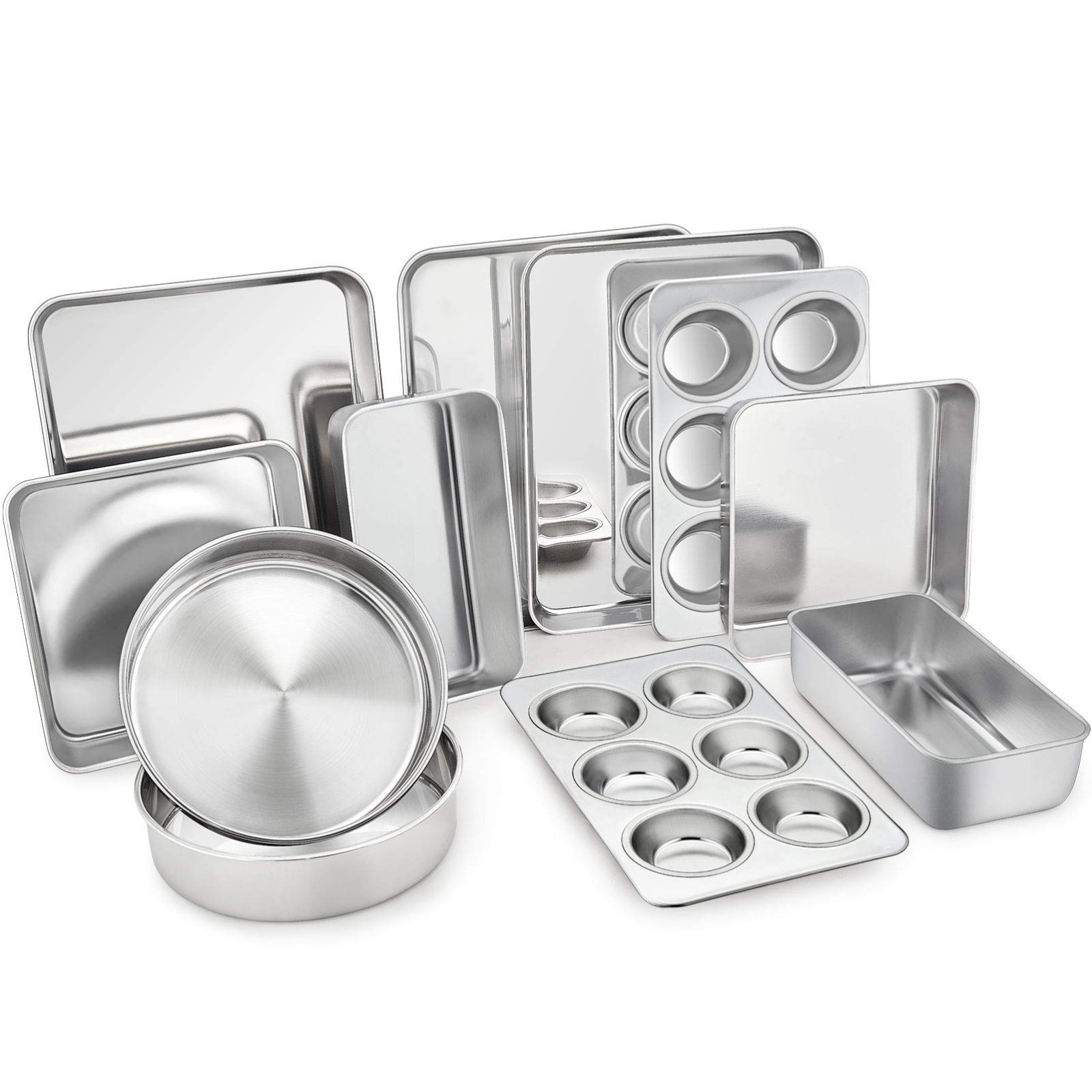 Bisiot 11 Piece Non-Stick Stainless Steel Bakeware Set | Wayfair