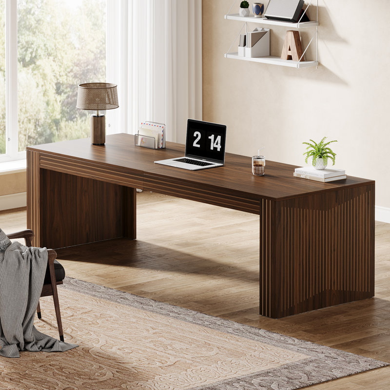 Millwood Pines 79 Inch Extra Long Desk, Two Person Desk Double Desk For ...