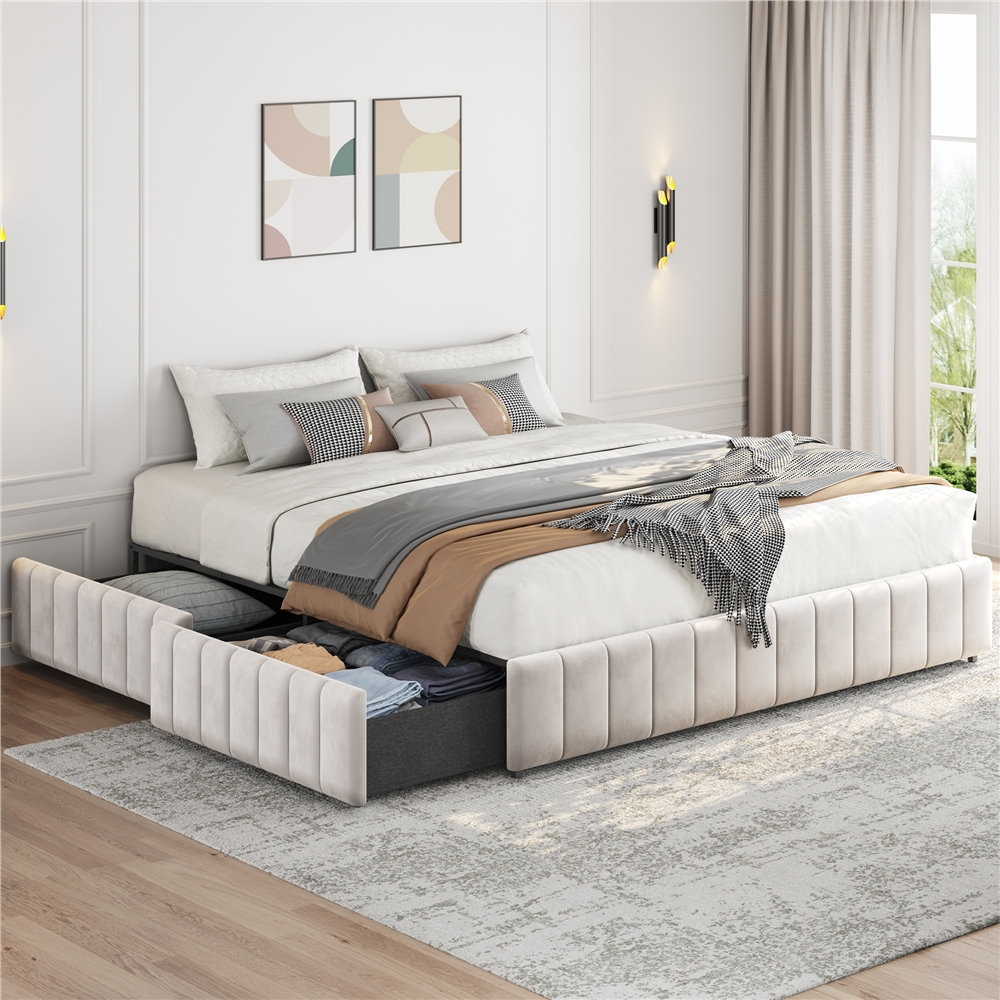 Wade Logan Argjirulla Upholstered Storage Platform Bed & Reviews ...