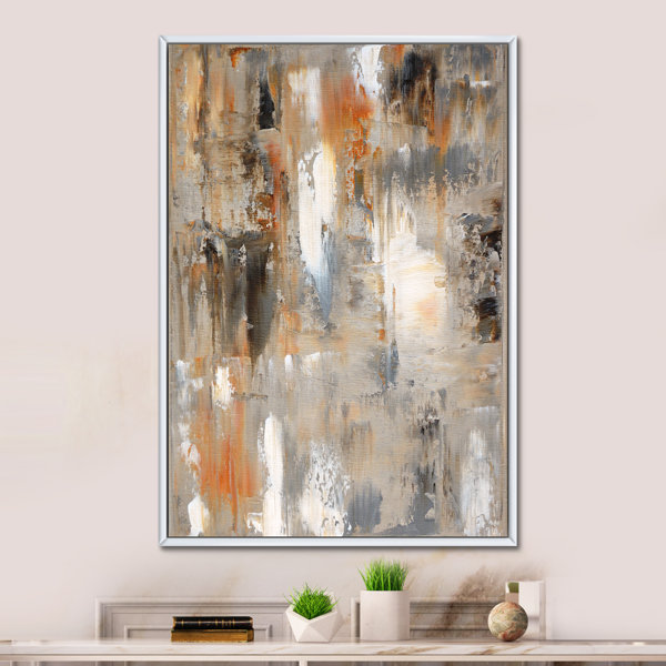 17 Stories Brown Meets Grey Abstract Art Brown Meets Gray Abstract Art ...