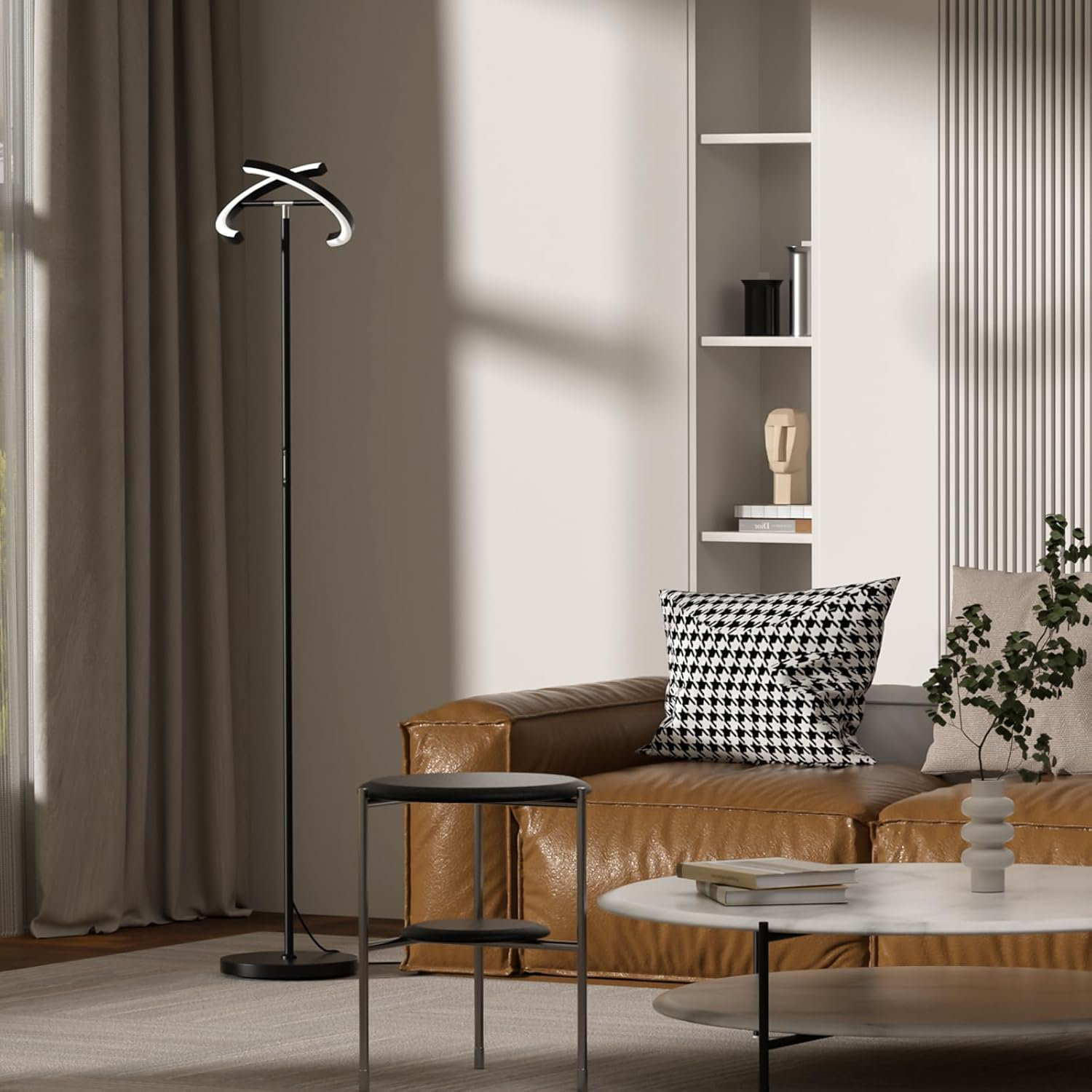 Ivy Bronx Modern LED Floor Lamp For Living Room, Stepless Dimmable ...