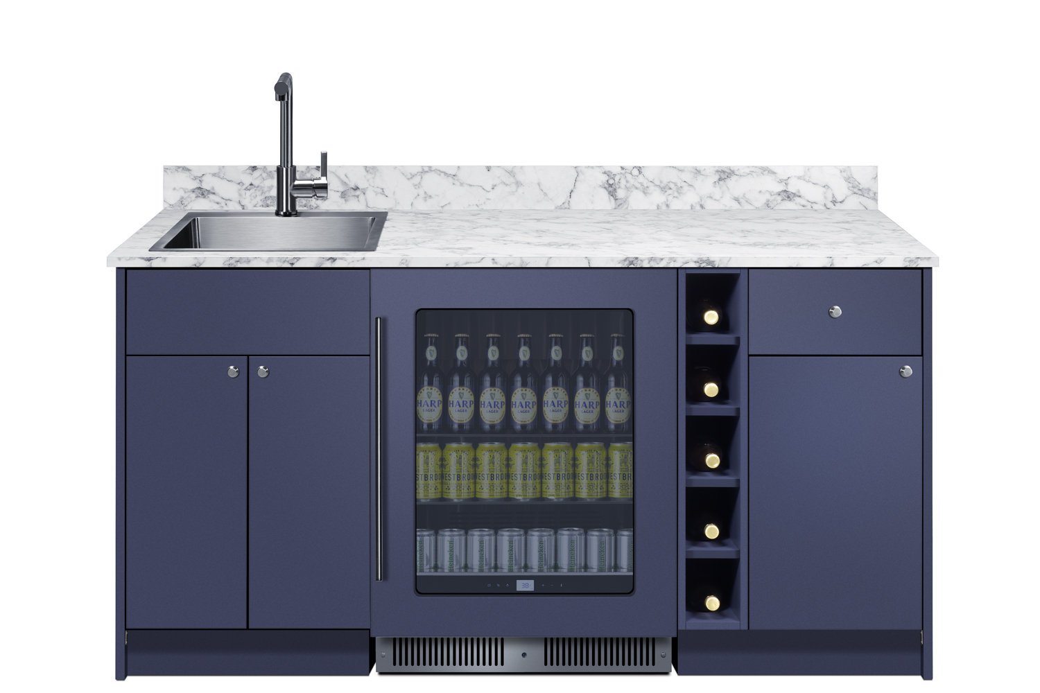 Summit Appliance Oasis Turnkey Wet Bar with Beverage Center, Sink, and ...