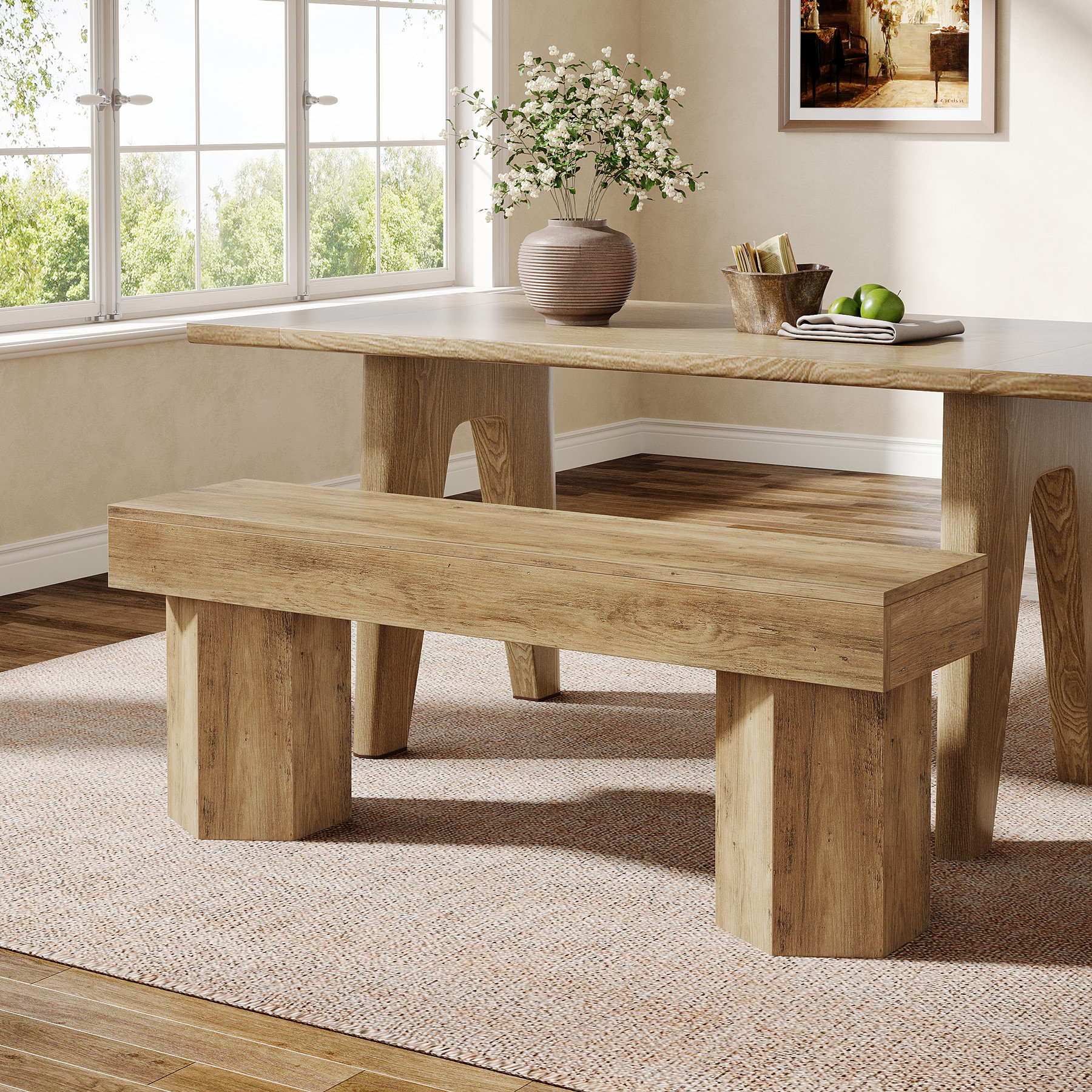 Millwood Pines 41" Farmhouse Dining Bench For Dining Room, Kitchen ...