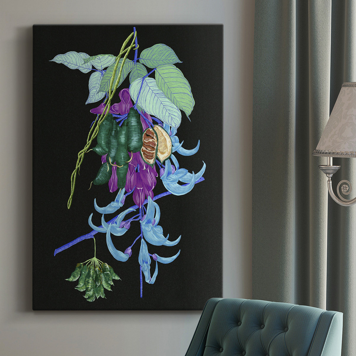 August Grove® Jade Vine I - Wrapped Canvas Painting | Wayfair