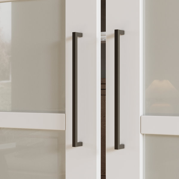 ARK DESIGN 80" Assembled White Prefinished 3-Lite Tempered Frosted ...