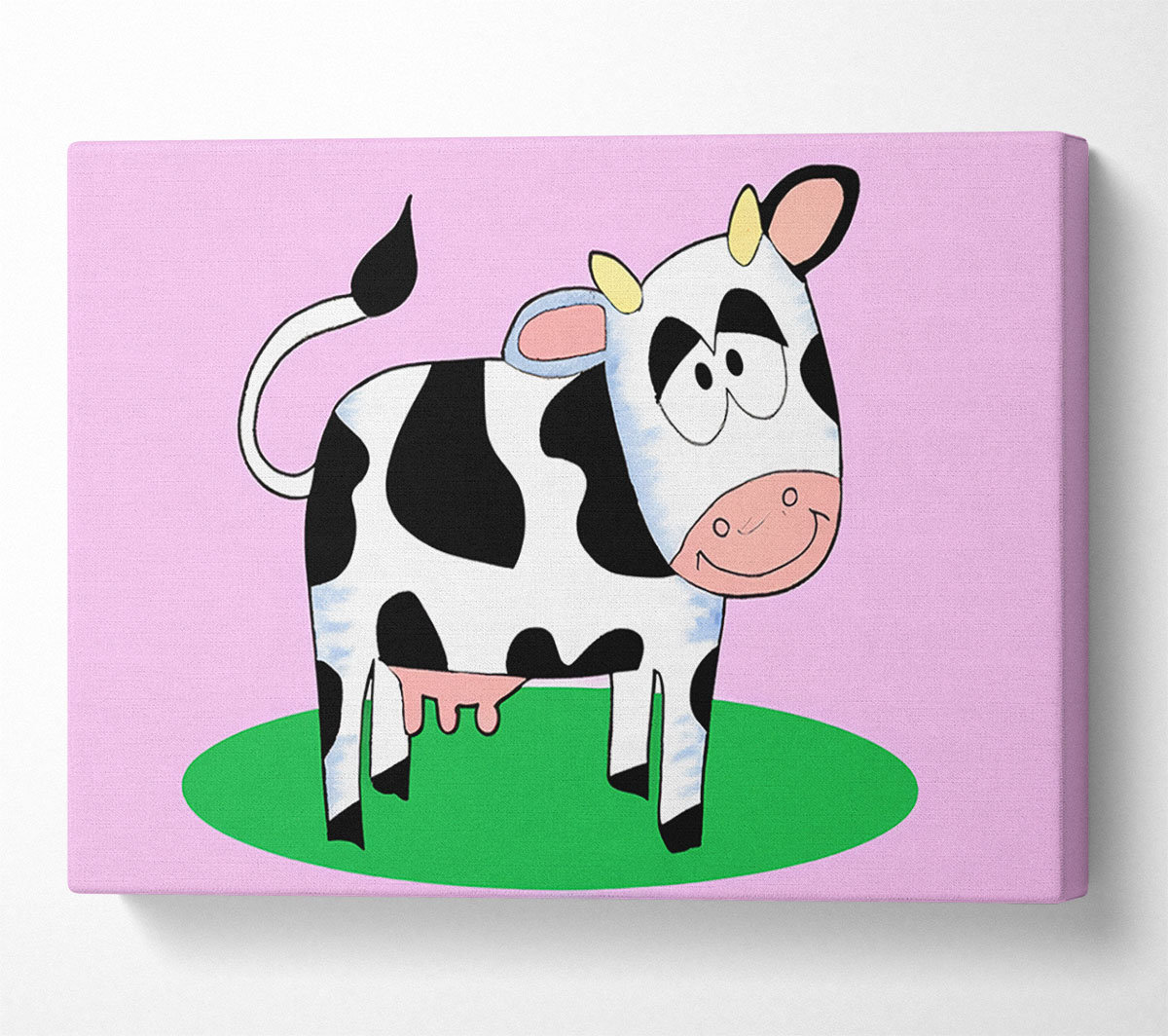Harriet Bee Happy Cow Pink - Wrapped Canvas Art Prints | Wayfair.co.uk