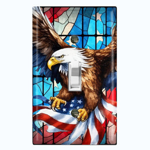 WorldAcc United States Flag Eagle Tile Print USA Themed 1 - Gang Toggle ...