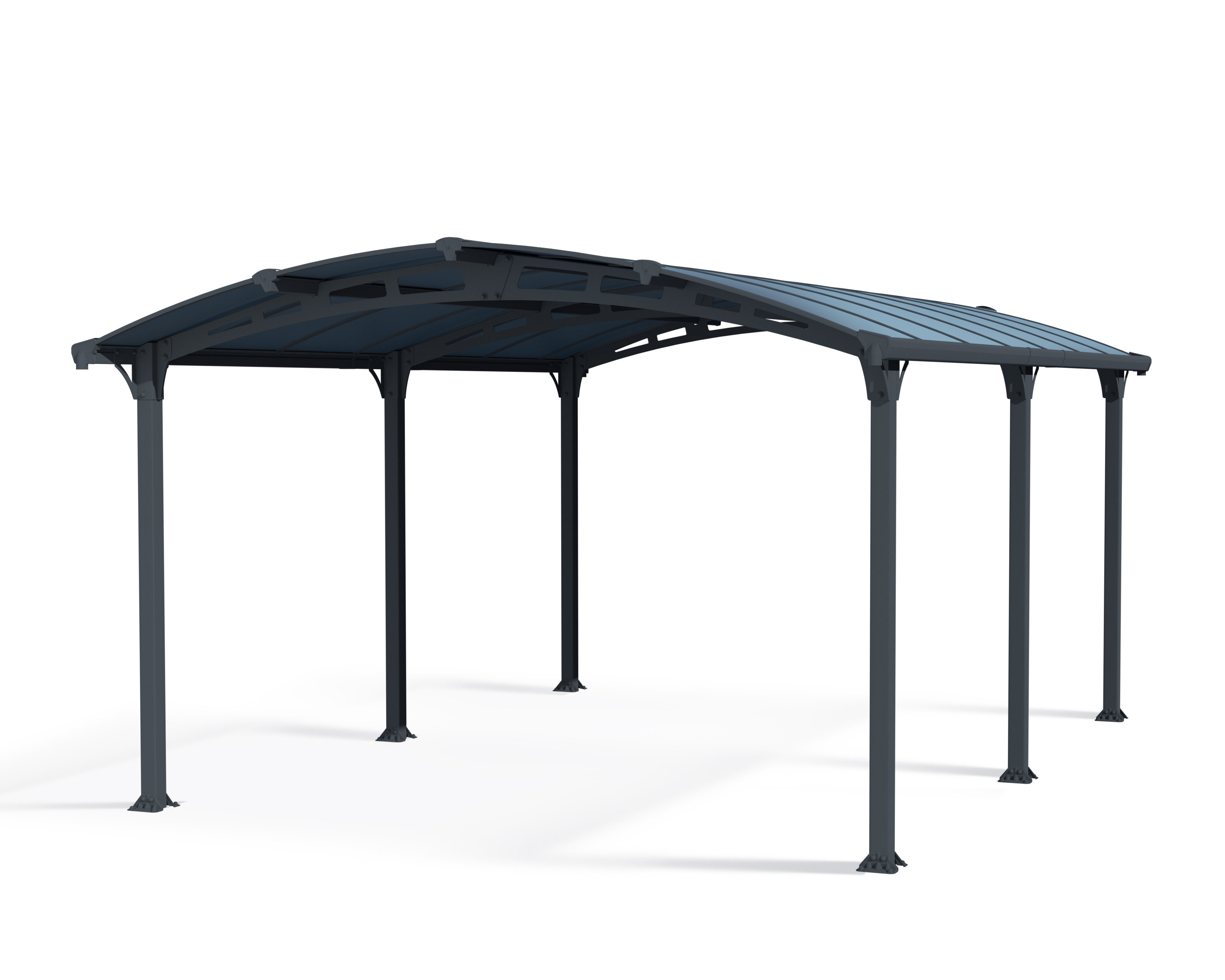 Canopia Palram - Canopia Arcadia 12' W x 16' D Polycarbonate Galvanized ...