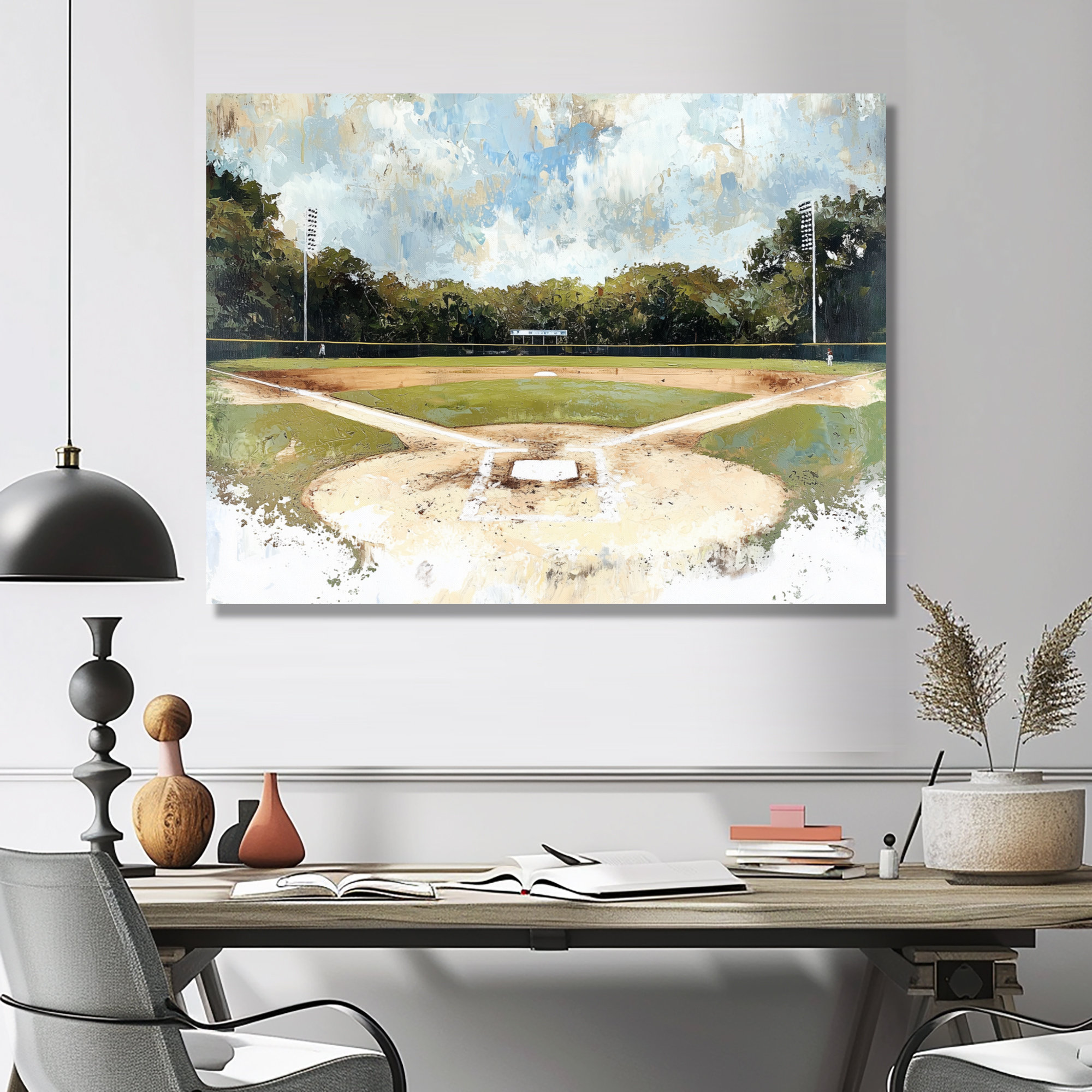 Ophelia & Co. Baseball Field Landscape - Sports Metal Wall Art Decor ...
