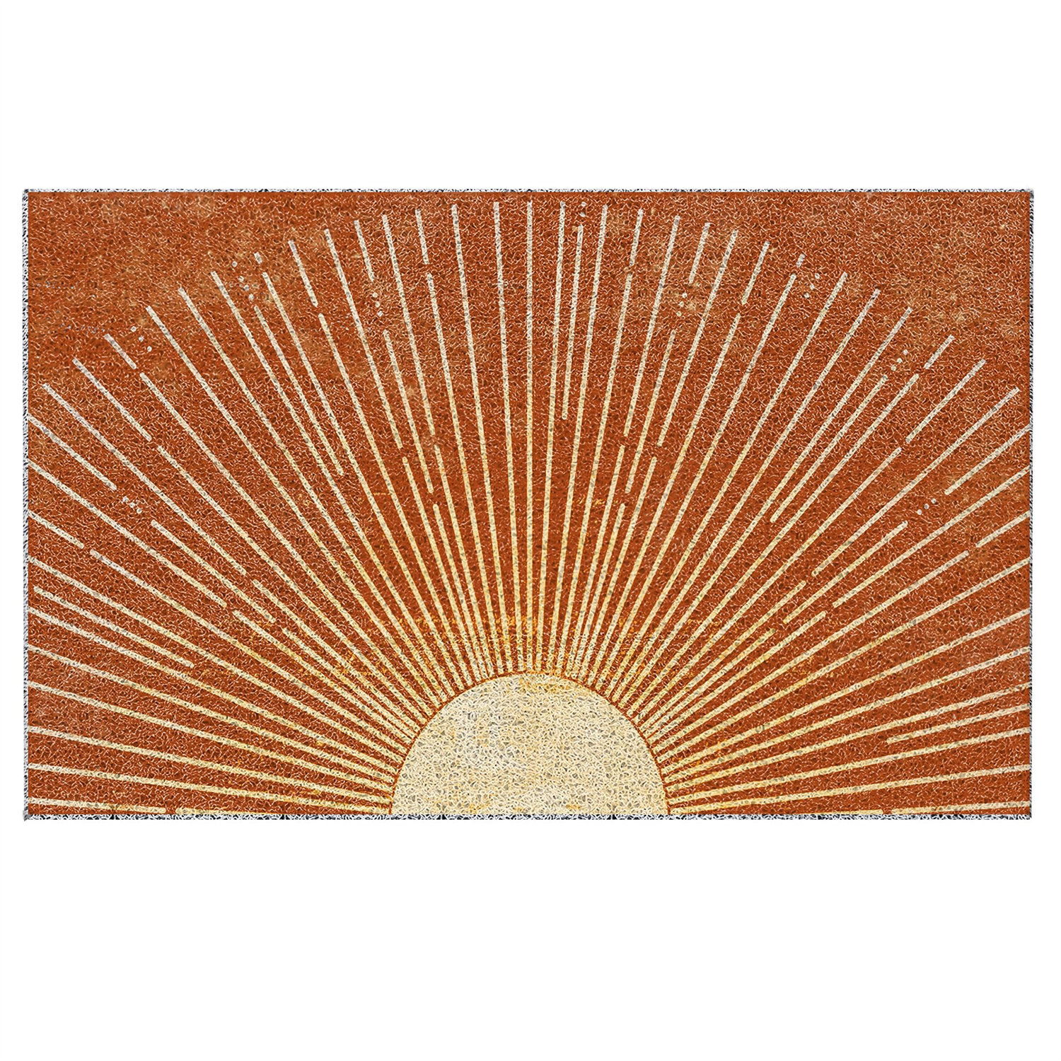 Ebern Designs Boho Sun Doormat 17"x30" - Handmade Welcome Mat for Front ...