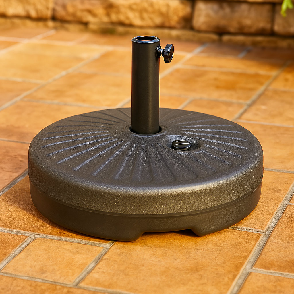 Arlmont & Co. Huntleigh 20" Round Fillable Patio Umbrella Base – Heavy ...