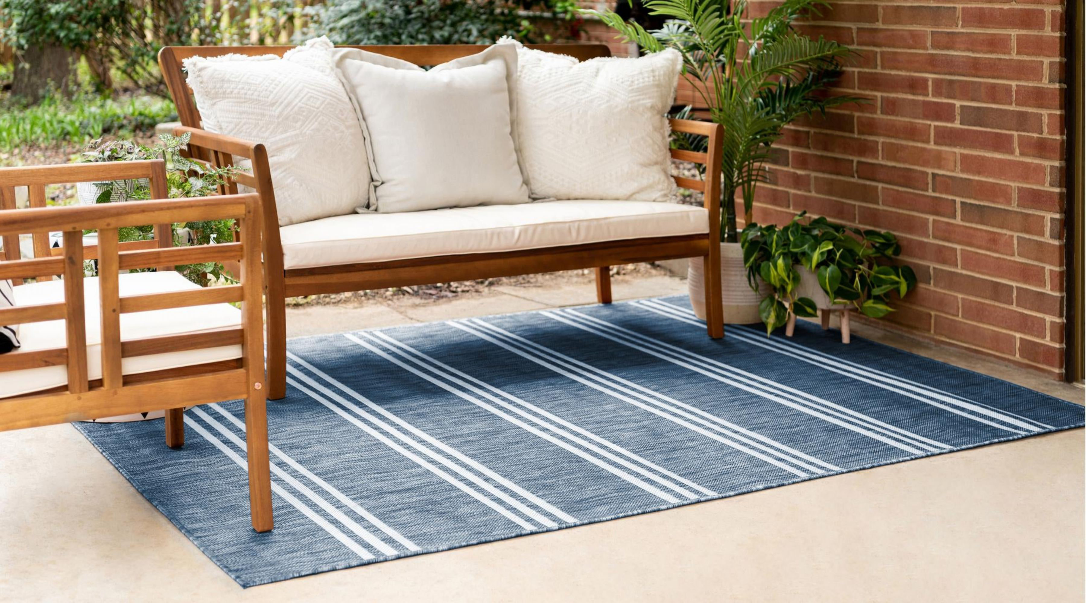 Longshore Tides Outdoor Destiny Area Rug Navy Colour & Reviews ...
