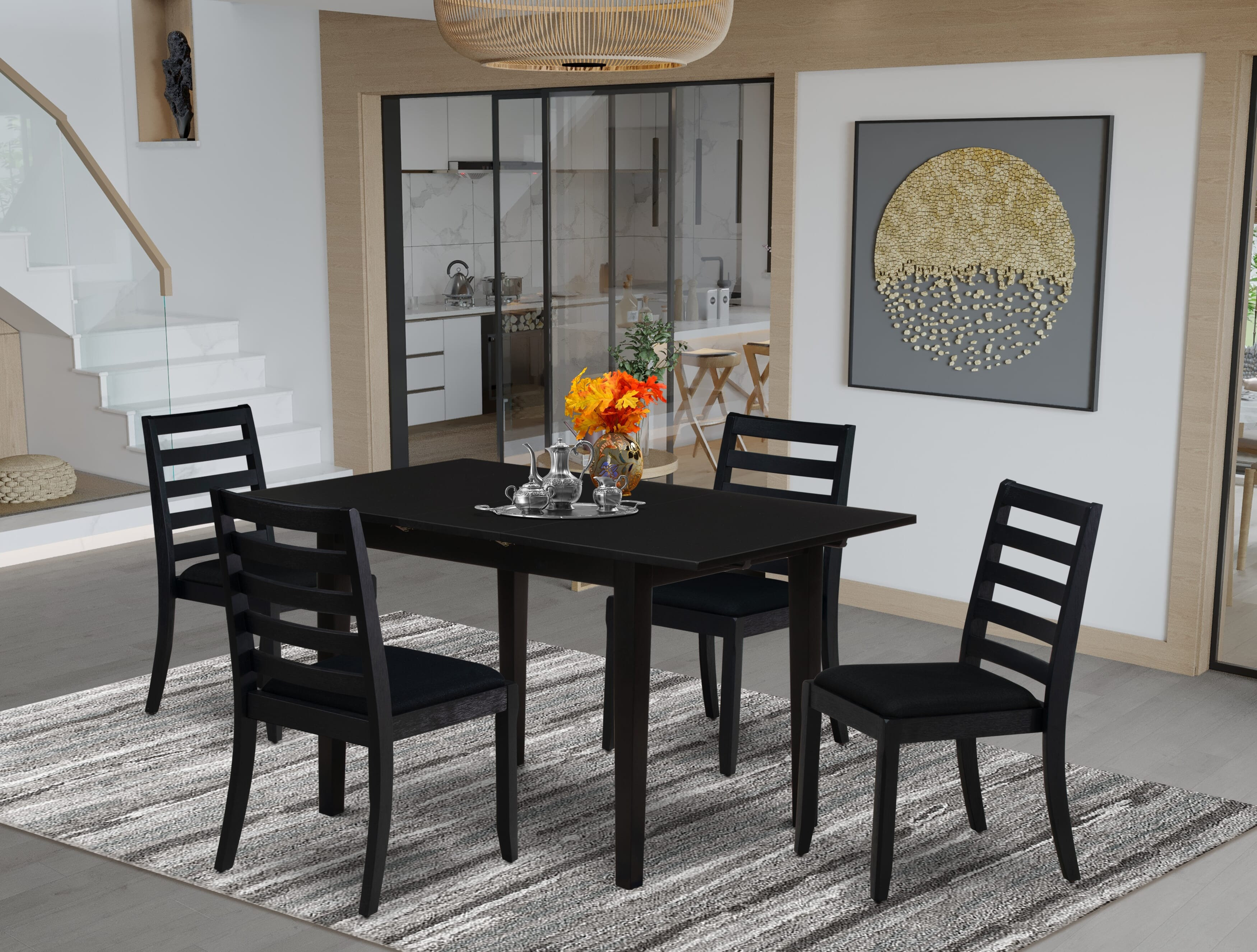Red Barrel Studio® 5 Piece Dining Set Includes a Rectangle Table and 4 ...