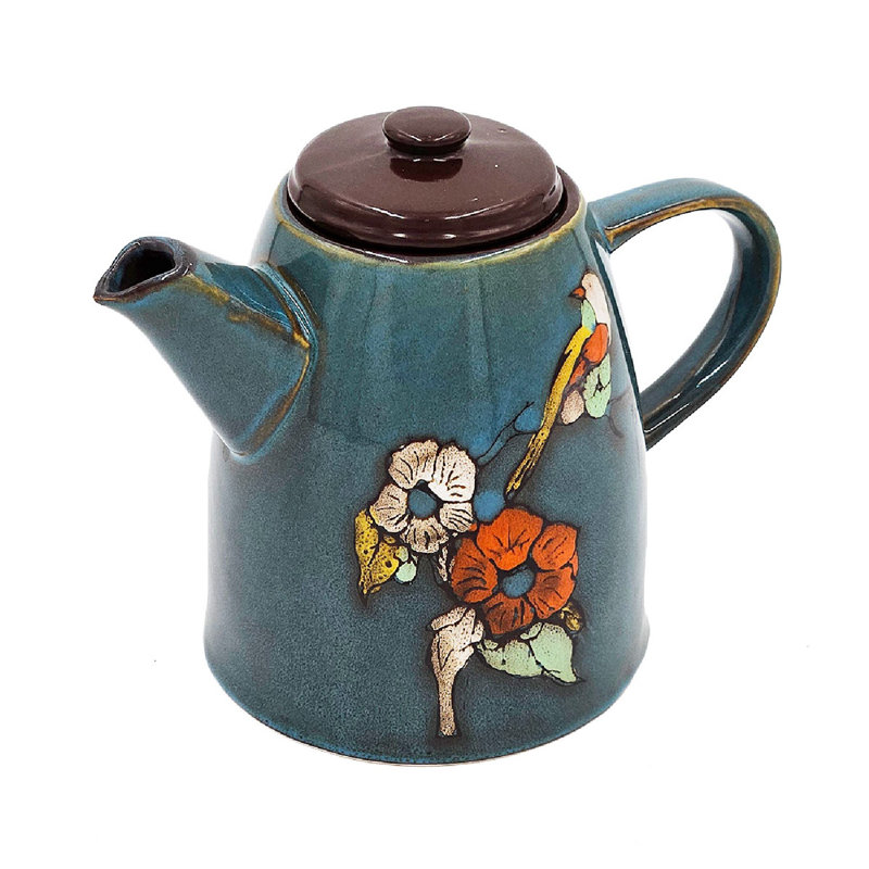 Winston Porter Exotic Melodies Teapots - Set of 2 - Blue/Brown | Wayfair