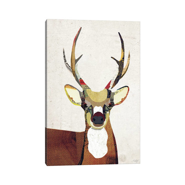 Alpen Home Deer Collage by LindseyKayCo - Wrapped Canvas Gallery ...