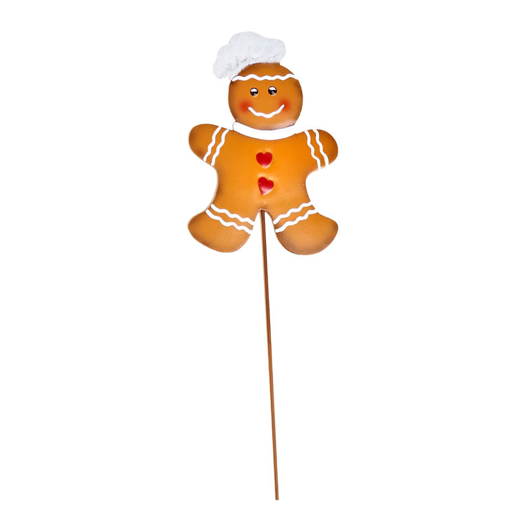 Worth Imports Metal Christmas Gingerbread Man Garden Stake & Reviews ...