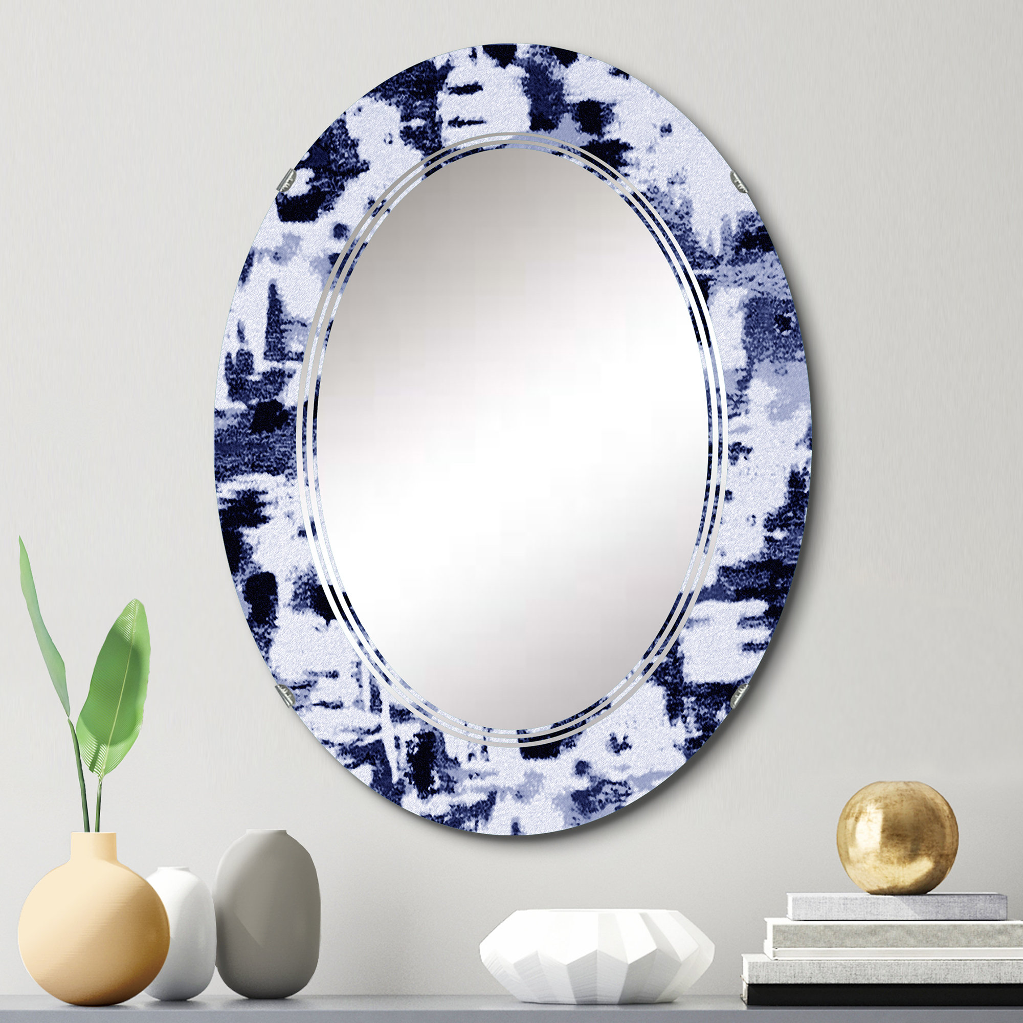 East Urban Home Abstract Impression In Classic Blue On White II ...