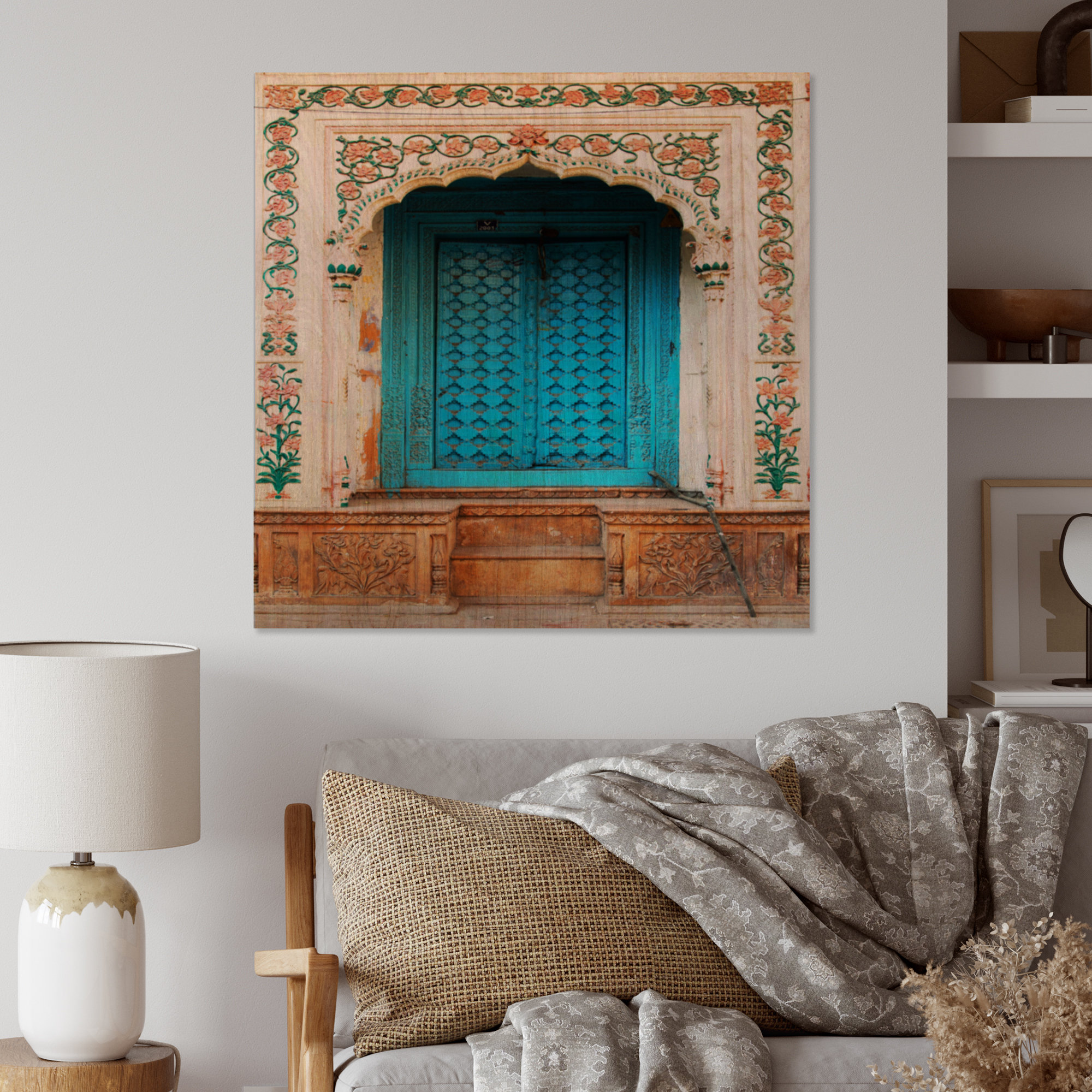 Dakota Fields " Blue Traditional Indian Door " | Wayfair