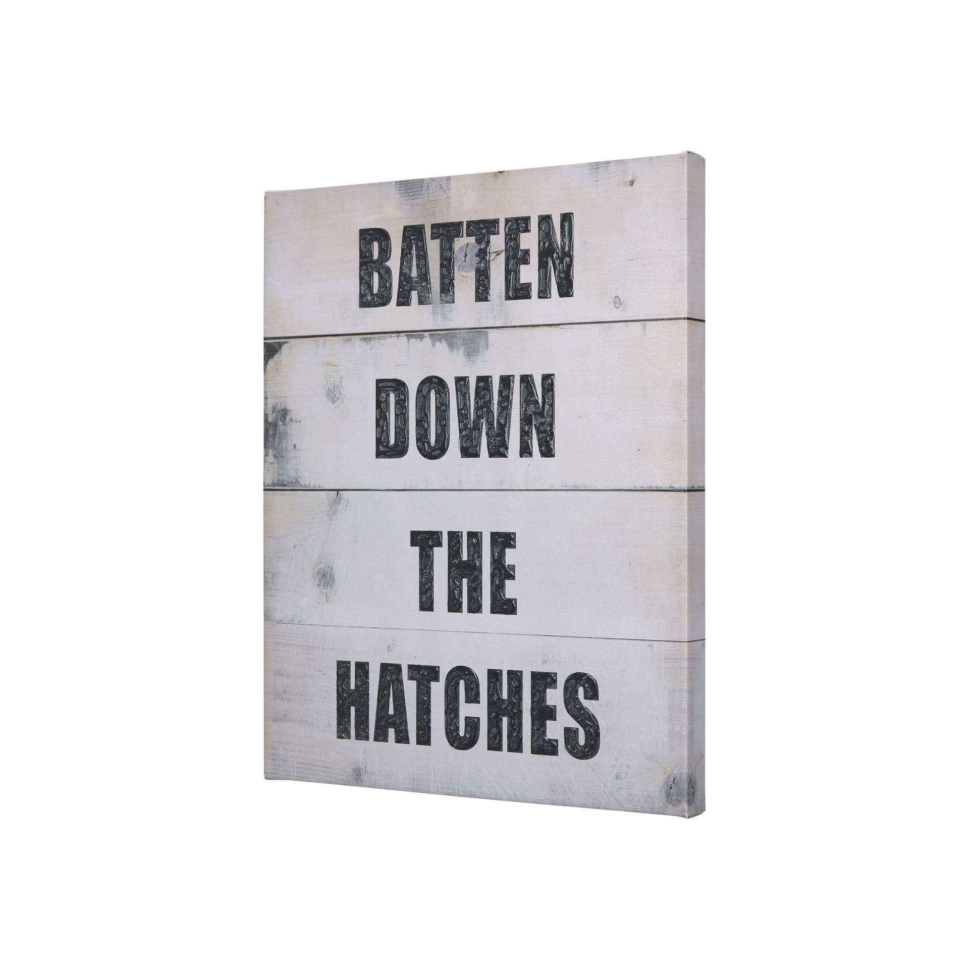 Gracie Oaks Batten Down The Hatches a Hand Embelished Textured Canvas ...