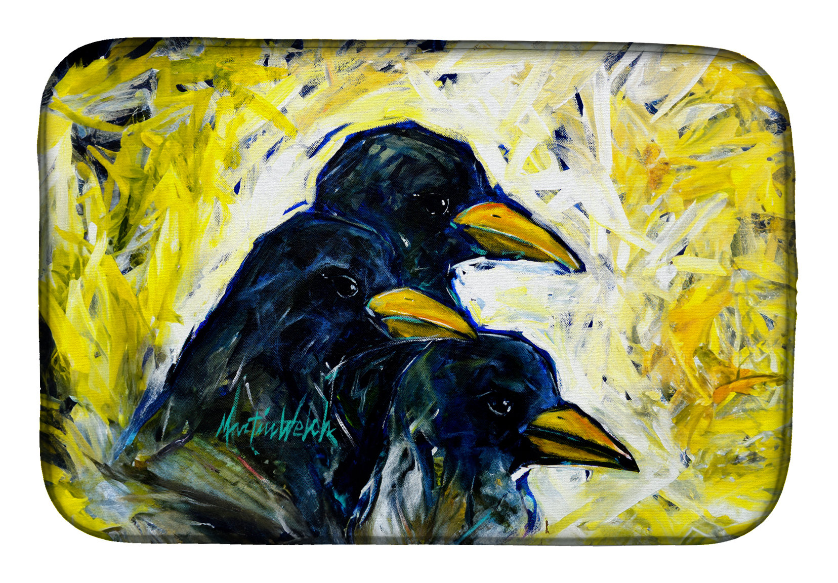 Caroline's Treasures Martin Welch New Artwork Drying Mat | Wayfair