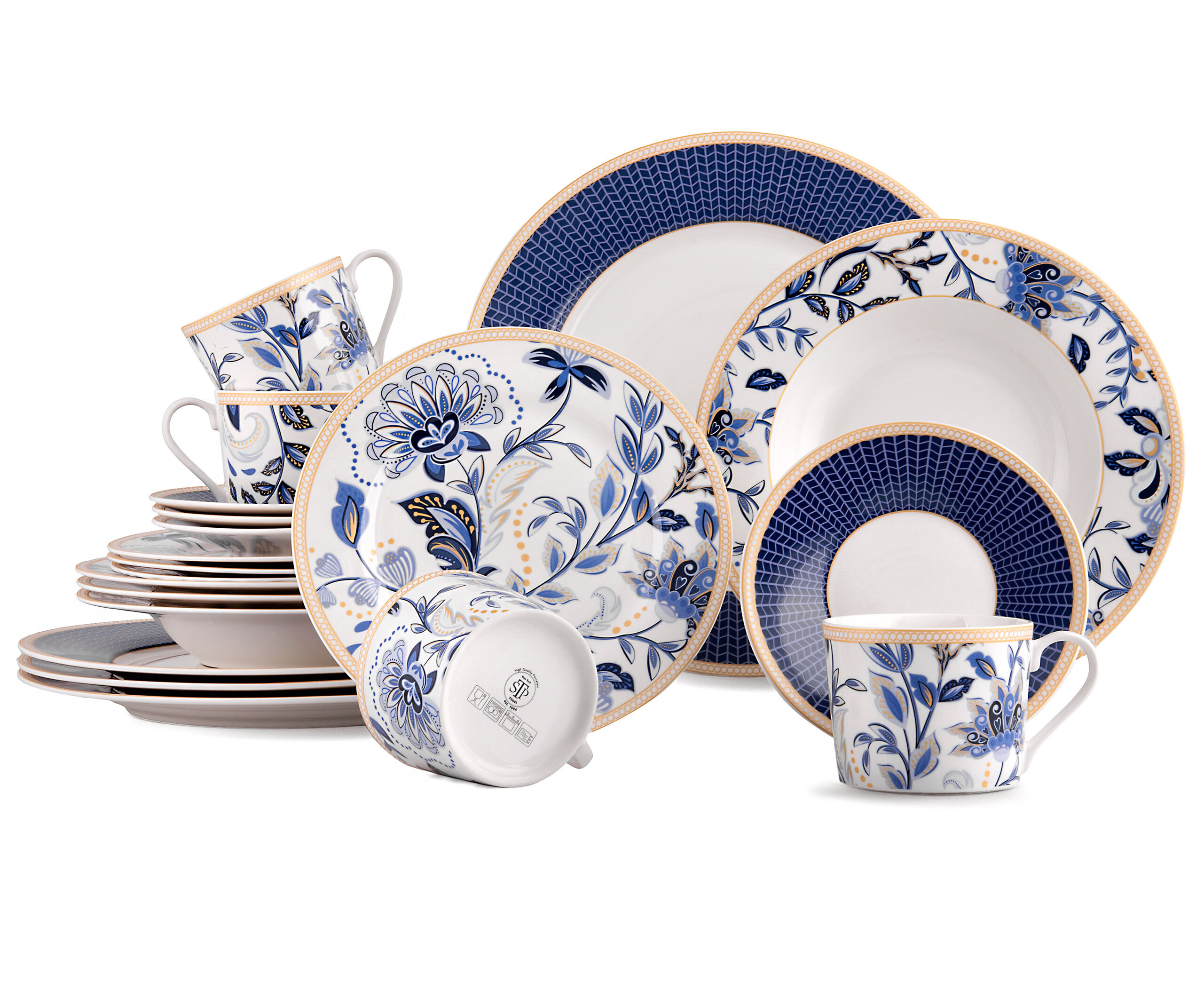 House Of Hampton® Hava Porcelain China Dinnerware Set - Service for 4 ...