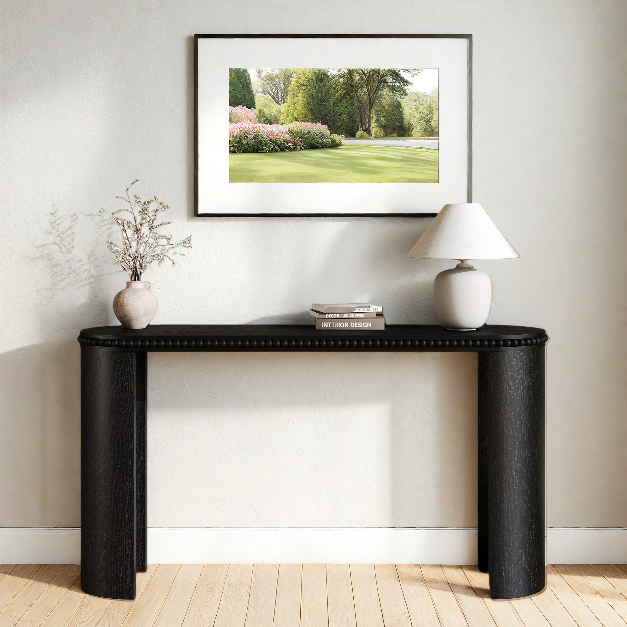 Dakota Fields Vintage Console Table With Beaded Trim And Reversible ...