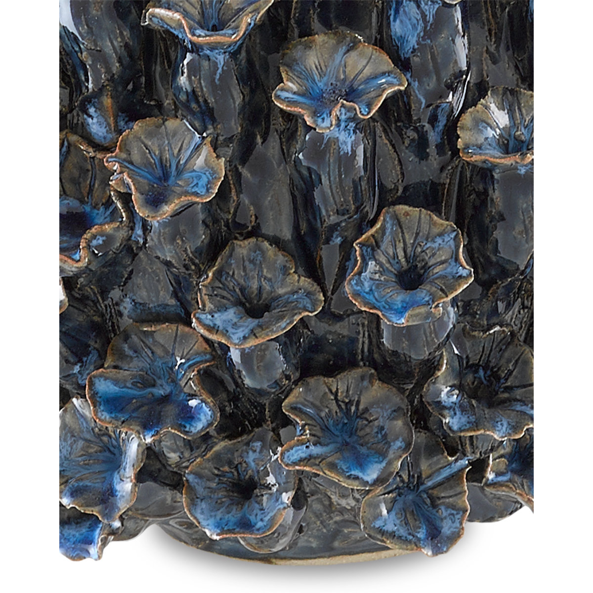 Currey & Company Manitapi Blue/Black 7" Ceramic Table Vase | Perigold