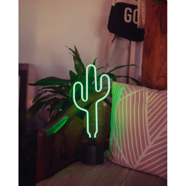Wrought Studio Cactus Tabletop Neon Sign - Wayfair Canada