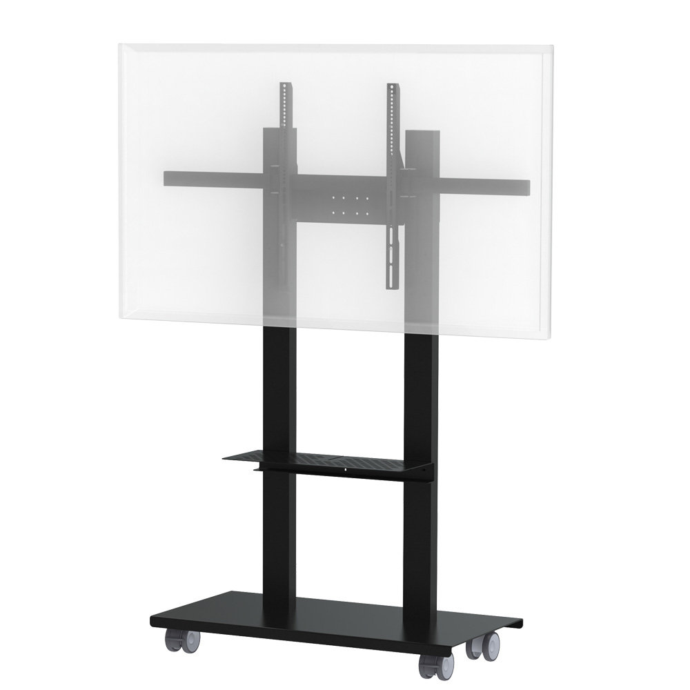 AVFI Monitor Swivel Floor Stand Mount with Shelving, Holds up to 250 ...