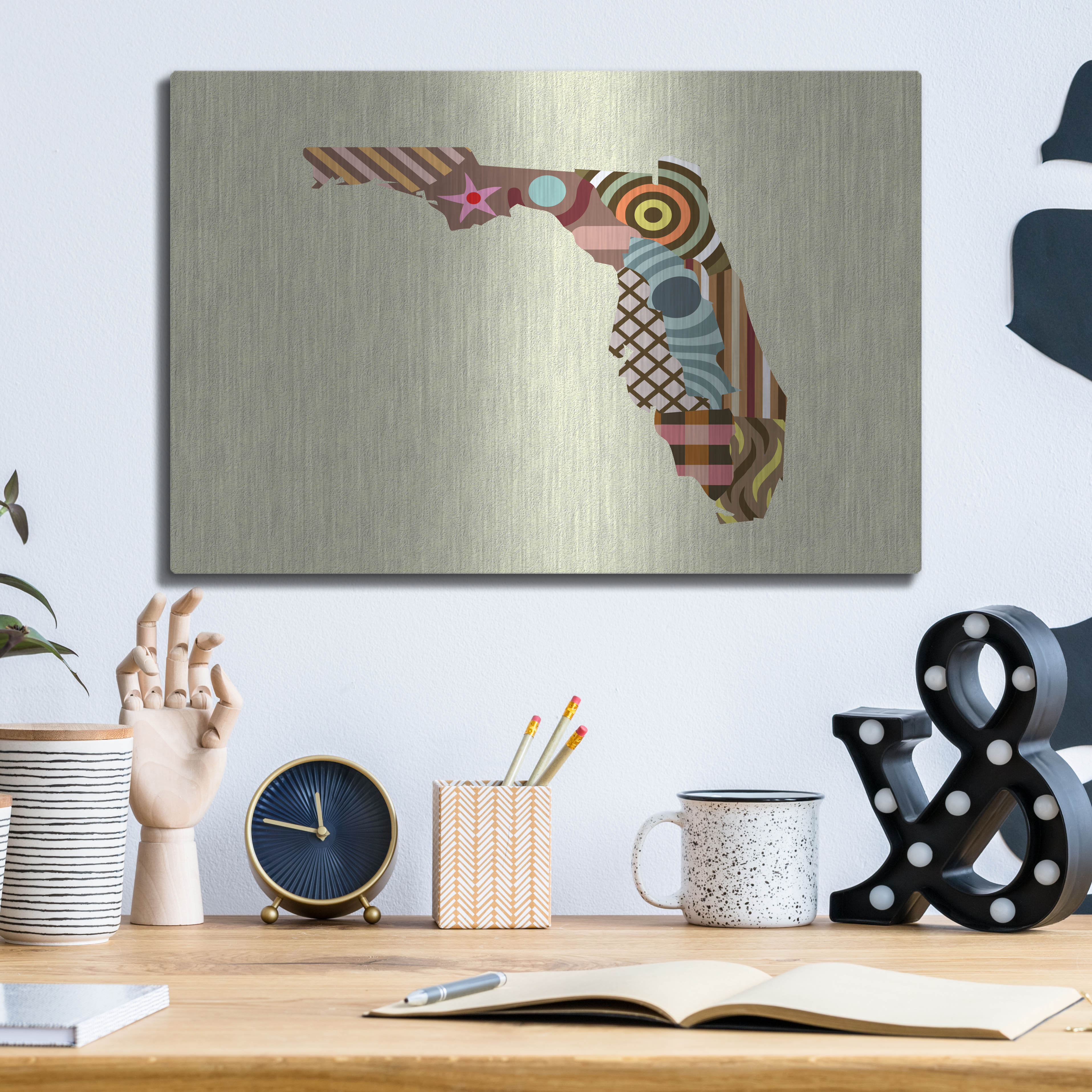 Ivy Bronx 'Florida State Map' by Lanre Adefioye, Metal Wall | Wayfair