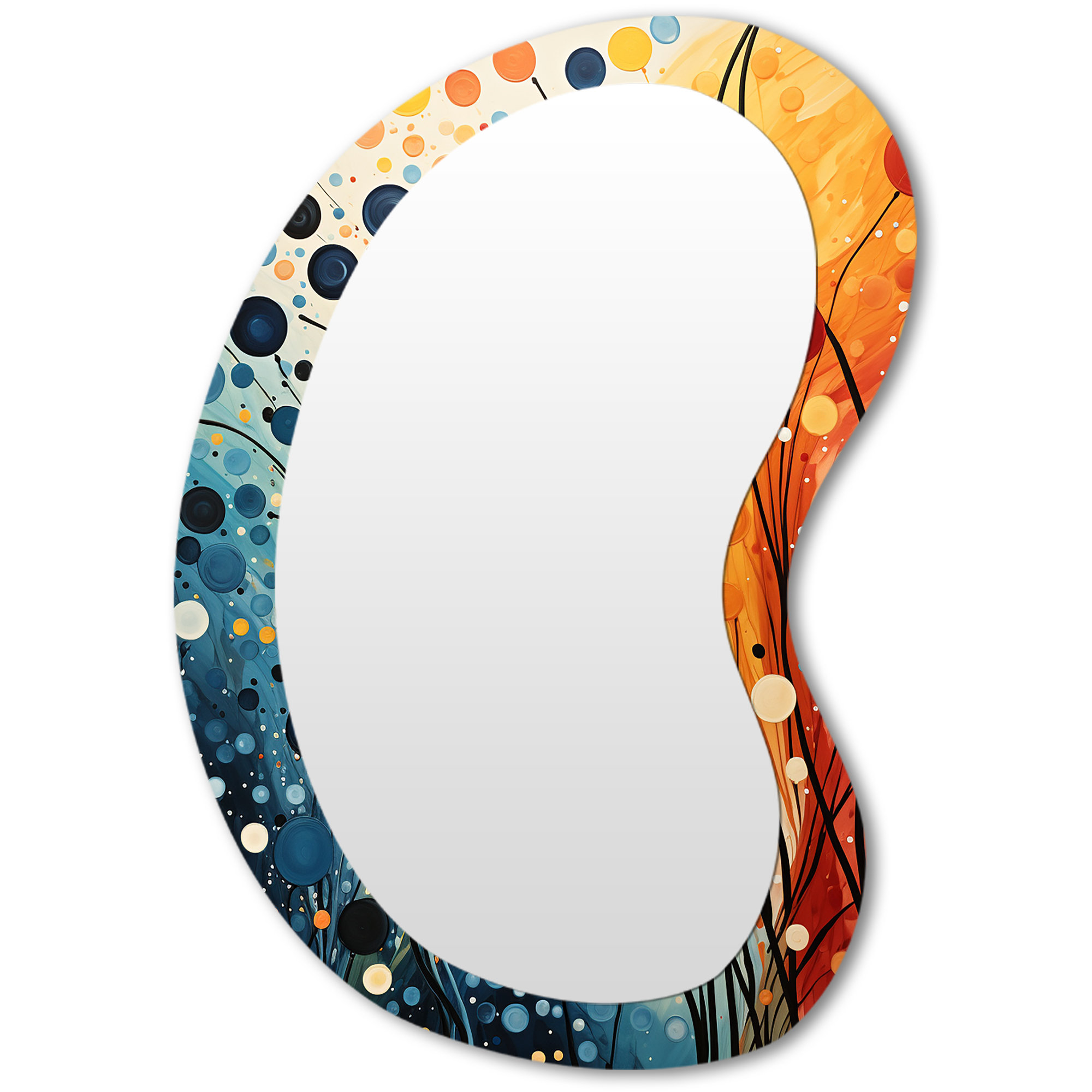 George Oliver Colourful Mid Century Dynamic Duality III - Abstract Metal Decor - Mid-Century ...