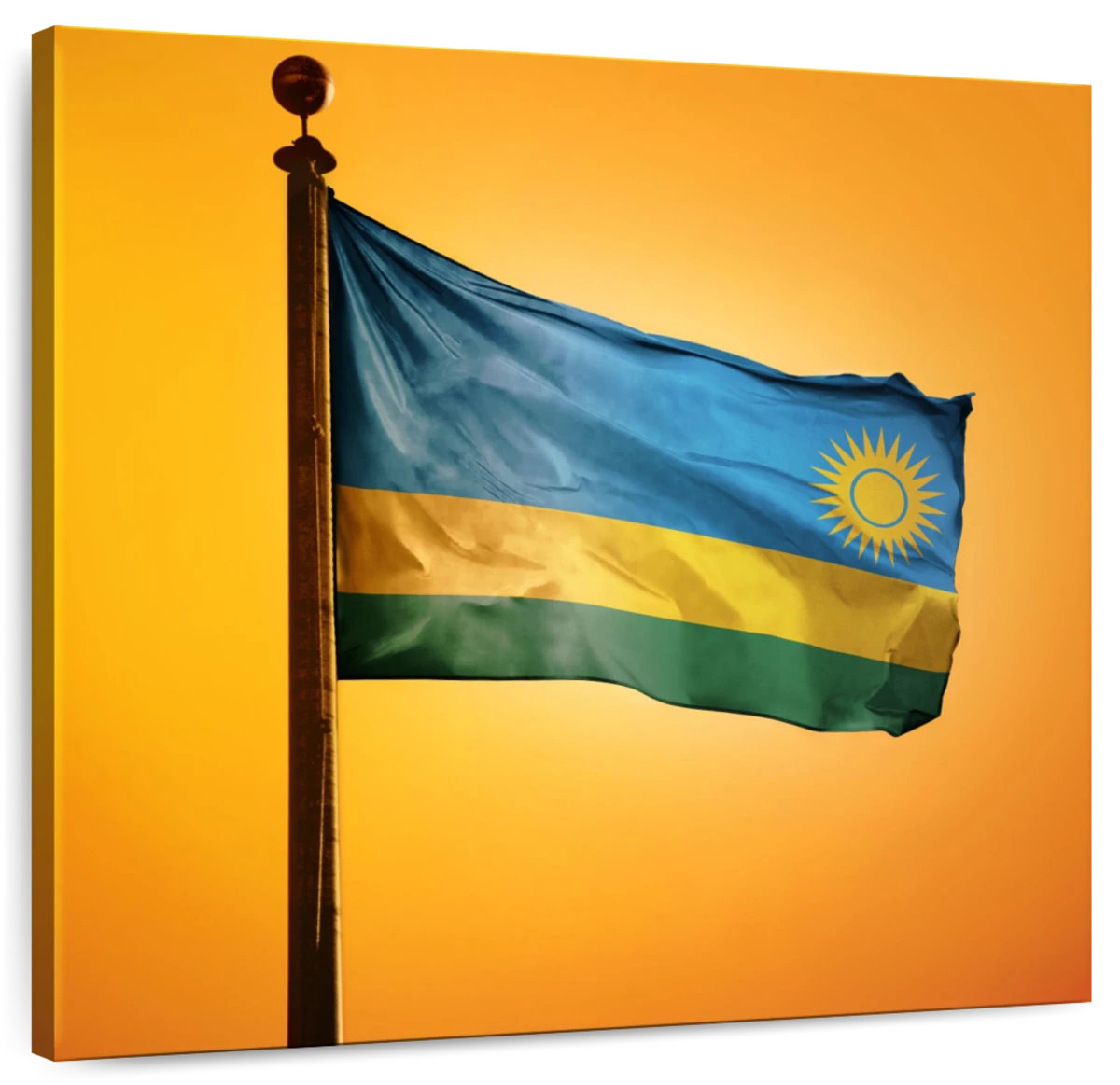 Ebern Designs Borges Rwanda Flag Sunset - Wayfair Canada