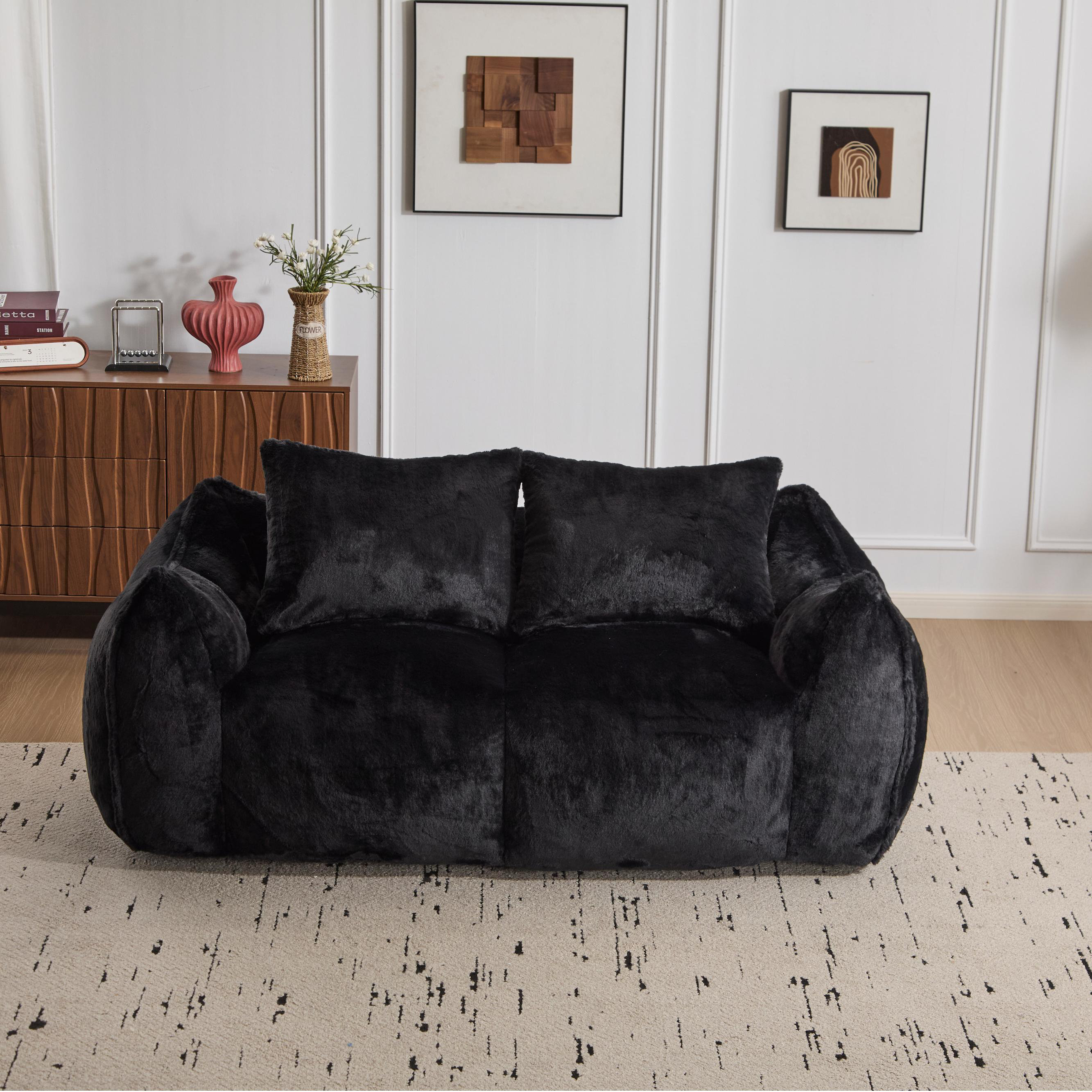 Trule Bean Bag Couch,oversized Chase Lounge Chair Indoor With Pillows ...