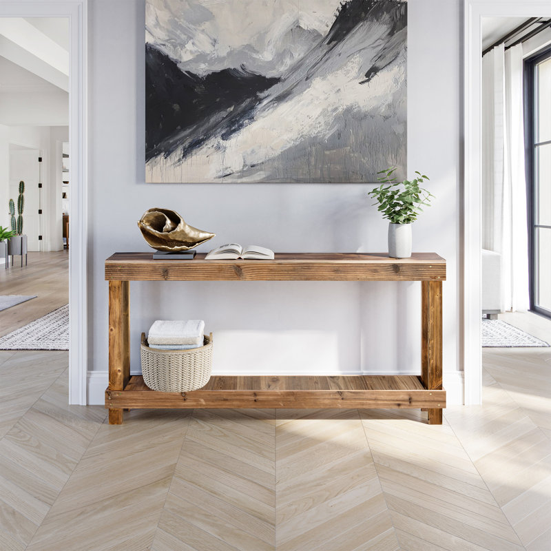 The Holiday Aisle® The Holiday Aisle 60" Narrow Solid Wood Console ...