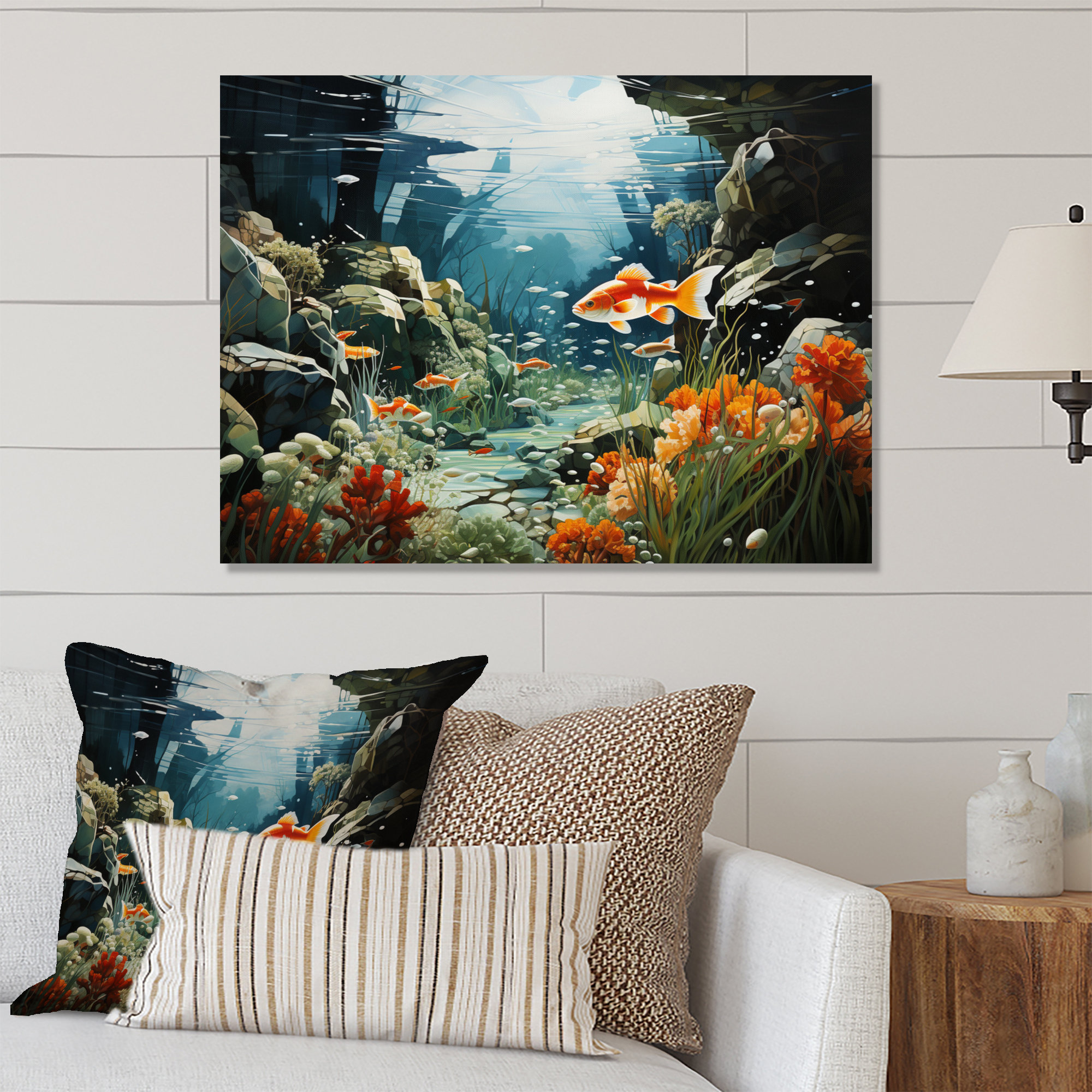 Highland Dunes Aquariums Aquatic Assemblage An - Nautical & Beach Metal ...