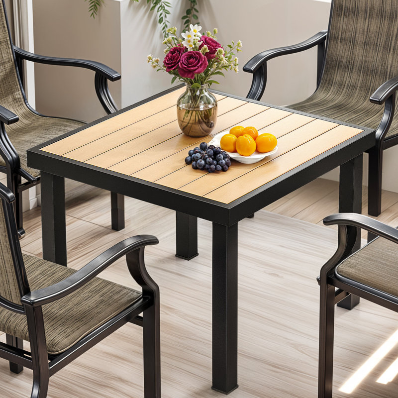 Ebern Designs Khaseem Square 30.7'' L x 30.7'' W Outdoor Dining Table ...