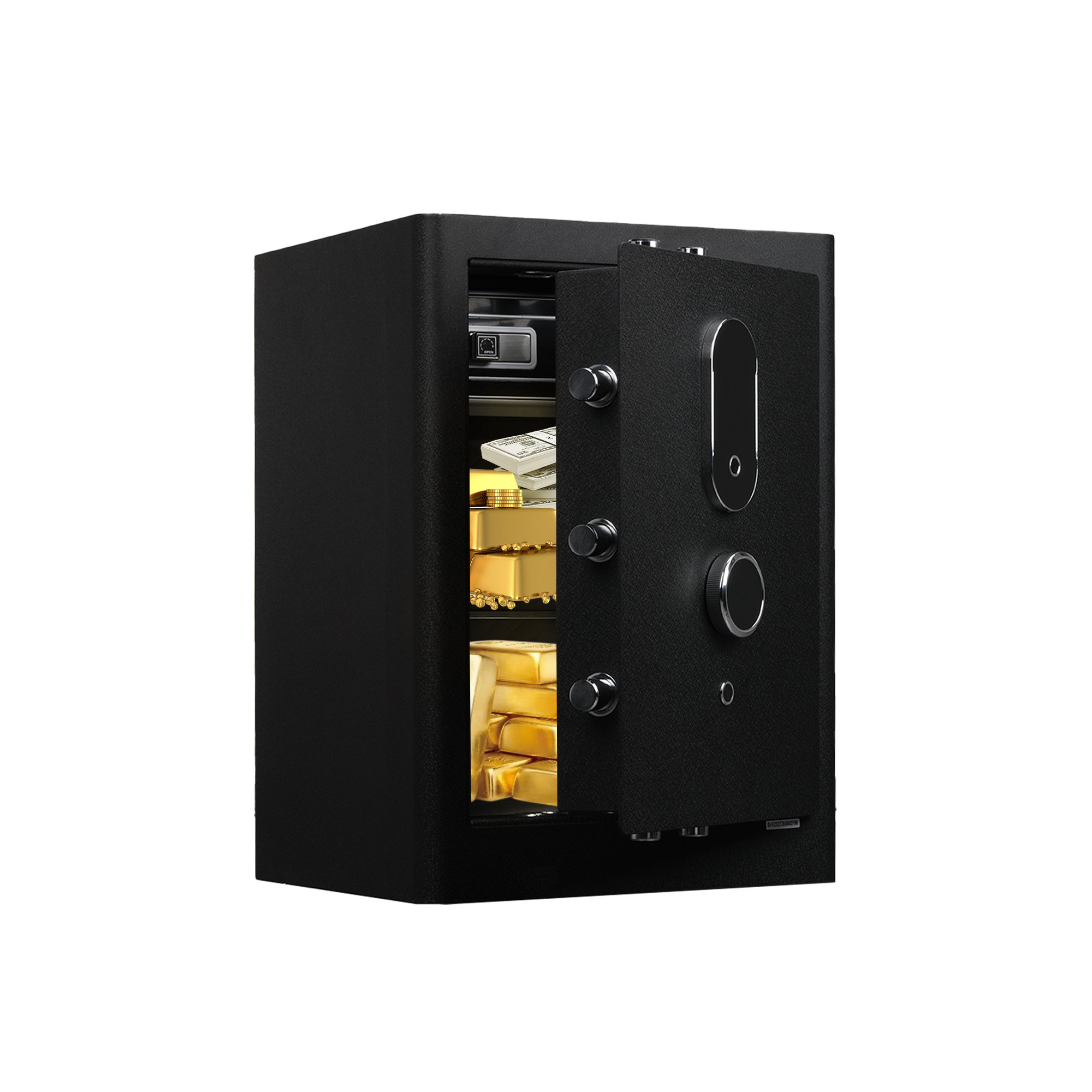 Vandia 23.6" Fingerprint Safe Box With Hidden Compartment, Fireproof ...