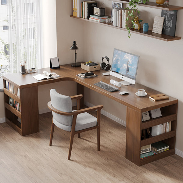 Cozynest Tan Rectangular Solid Wood desks | Wayfair
