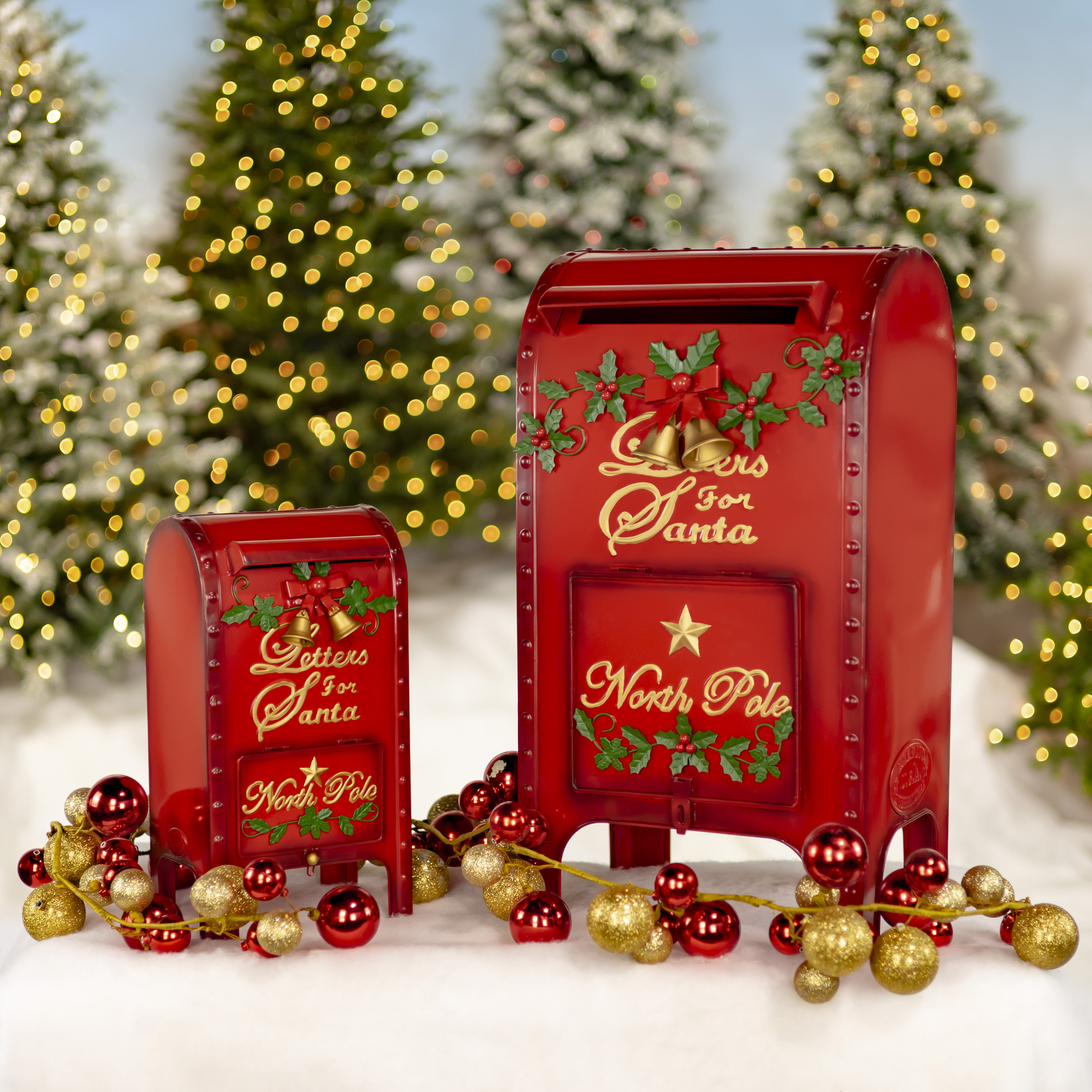 The Holiday Aisle® Set of 2 Medium and Small "Letters to Santa ...