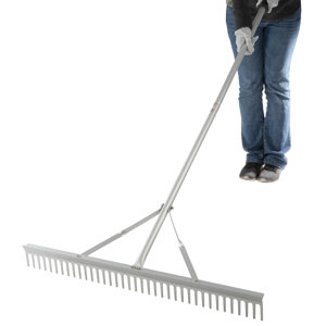 Pure Garden Landscape Rake - 36-Inch Head Aluminum Metal Rake and ...