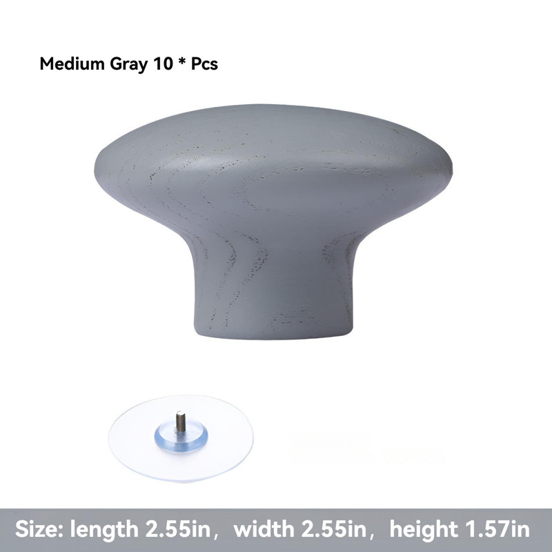 Infinitee Green Solid Wood Cabinet Handle, Adhesive Back Handle | Wayfair