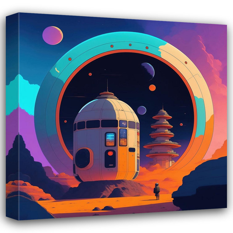 ATX Art Group LLC Time Machine Booth On Canvas by Stephen Chambers ...