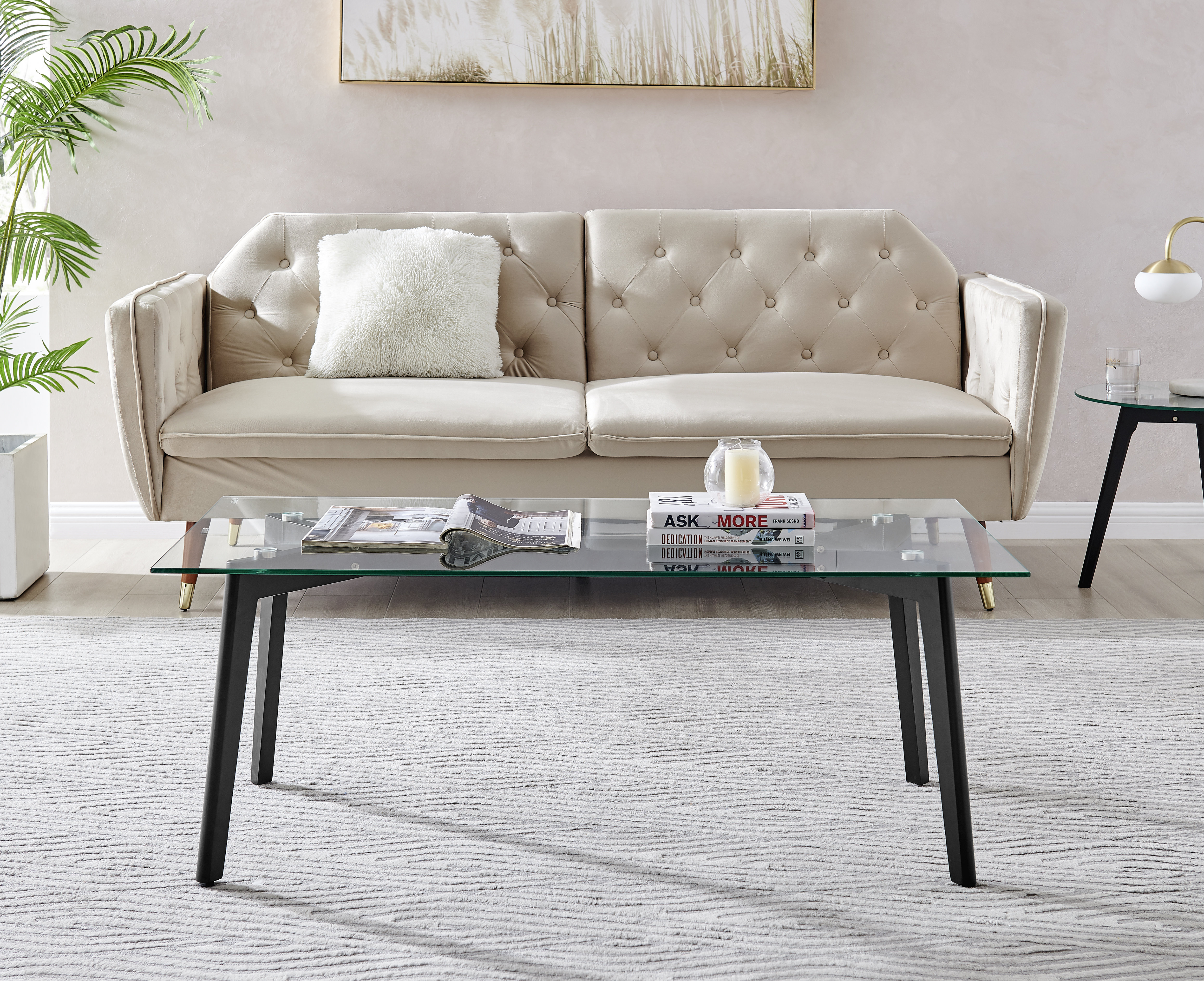 Fjørde & Co Sala Scandinavian Style Glass and Wood Coffee Table ...