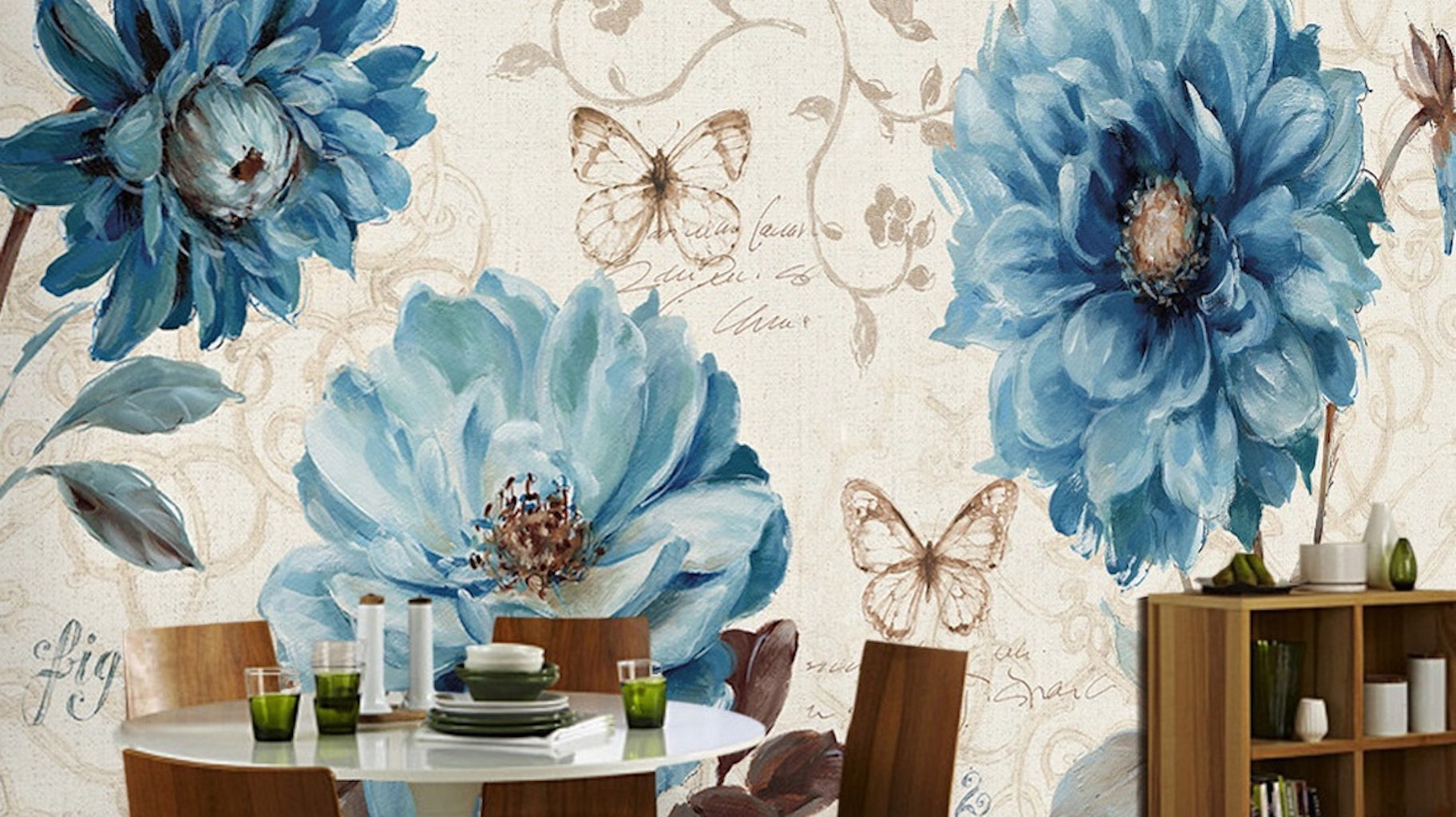 GK Wall Design Peony Floral 6.25' L x 112" W Paintable Wall Mural | Wayfair