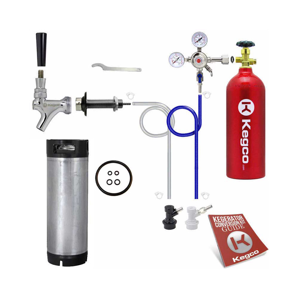 Kegco Stainless Steel Single Tap Conversion Kit with Adjustable ...