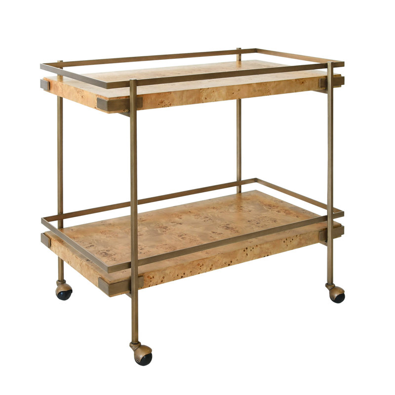 WorldsAway Cash Metal Bar Cart | Wayfair