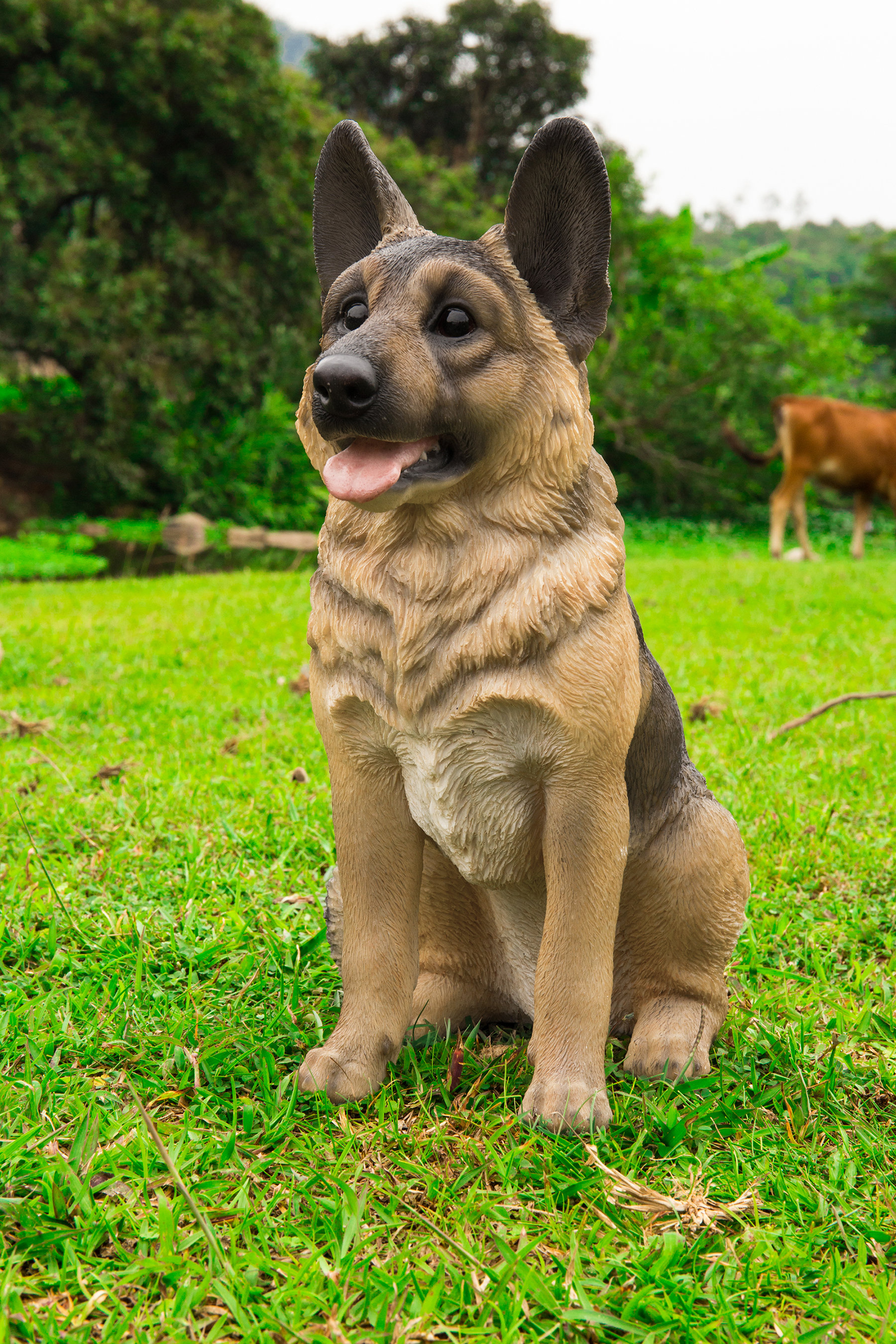 Hi-Line Gift Ltd. Sitting German Shepherd Statue & Reviews | Wayfair