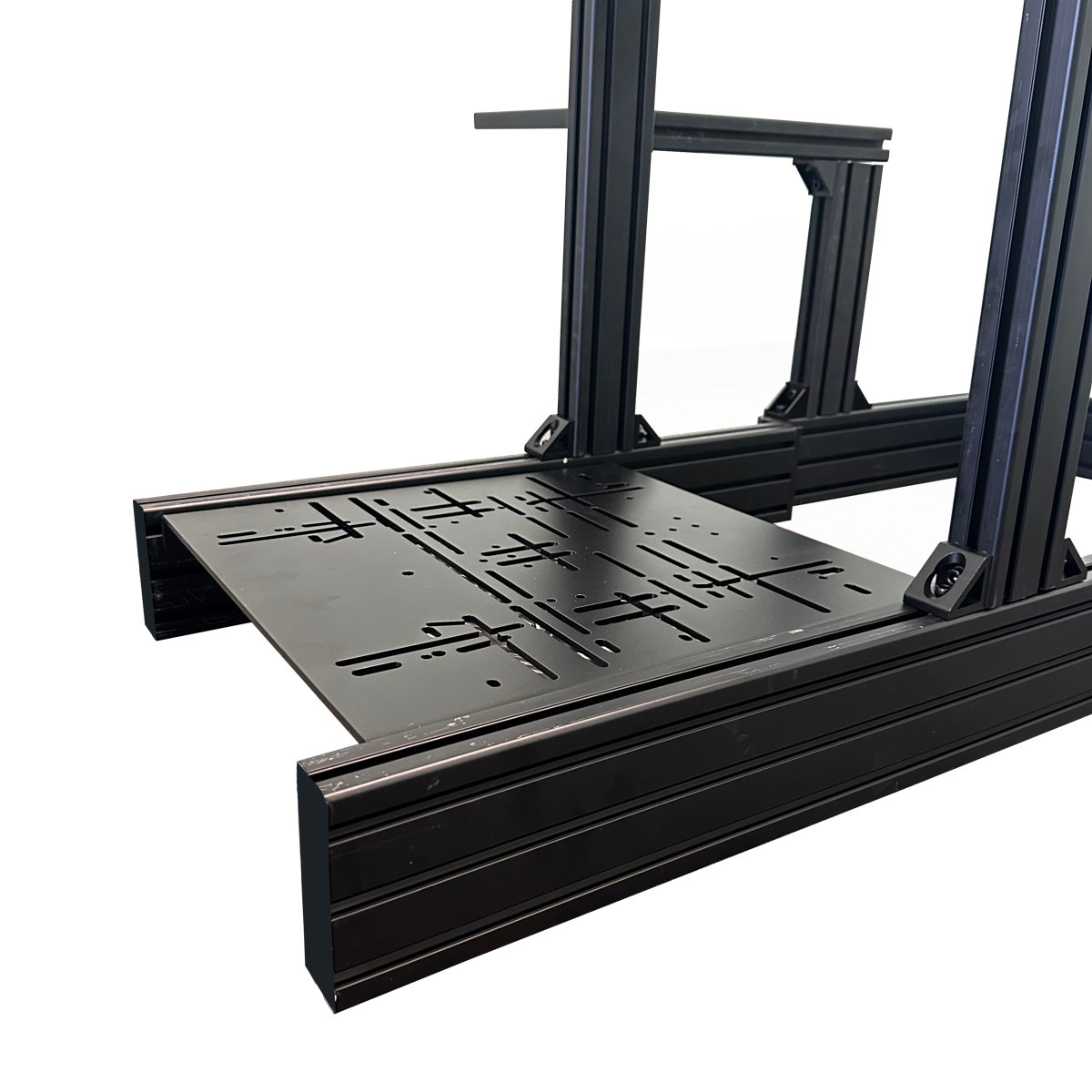 GTR Simulator Leather PC & Racing Game Chair with Footrest in Black ...