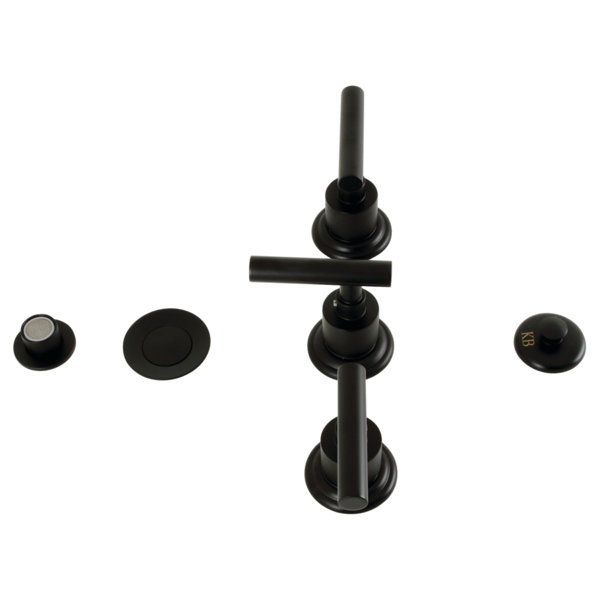 Kingston Brass Manhattan Three-Handle Widespread Vertical Bidet Faucet ...